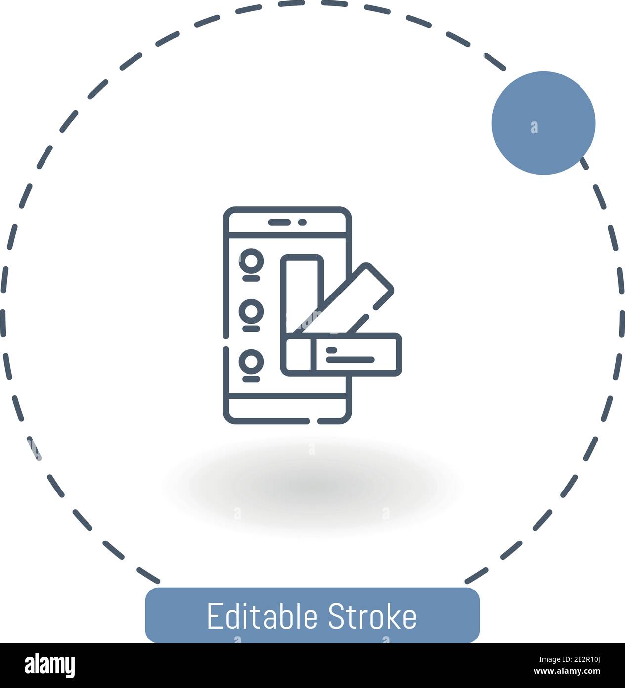 pantone vector icon editable stroke outline icons for web and mobile ...