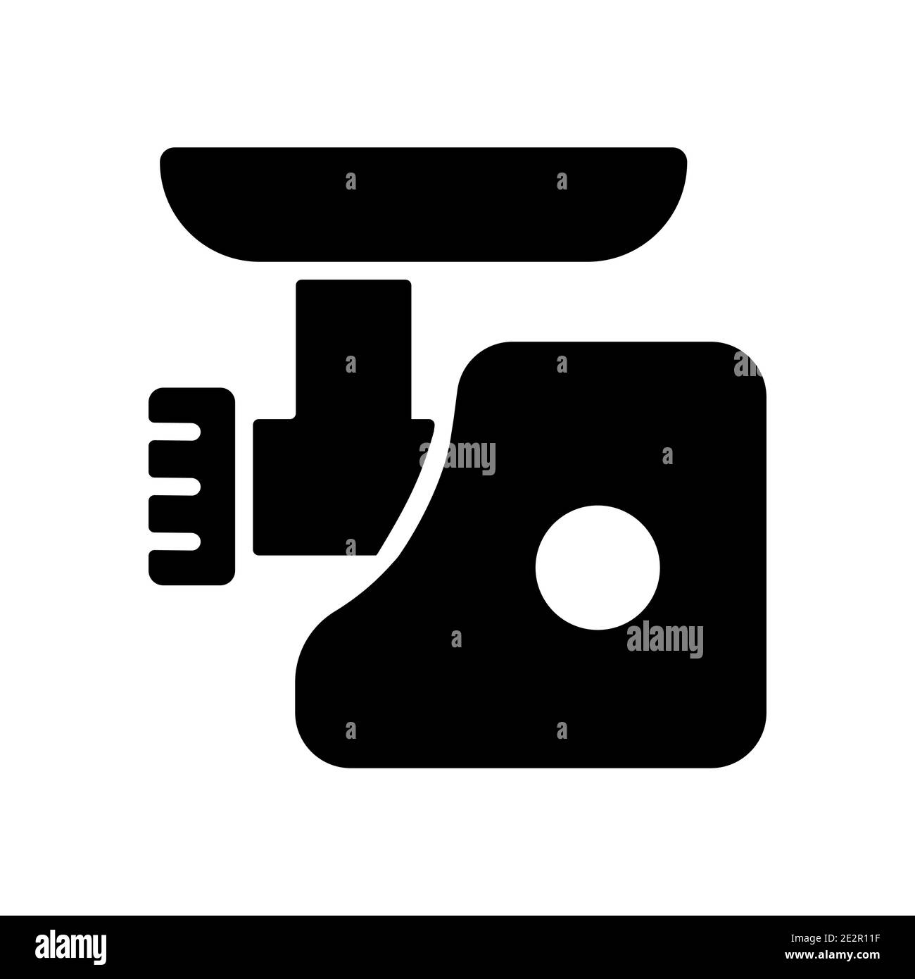 Electric meat grinder vector glyph icon. Electric kitchen appliance ...