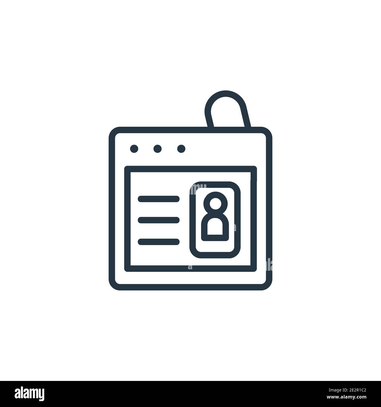 Identity theft outline vector icon. Thin line black identity theft icon ...