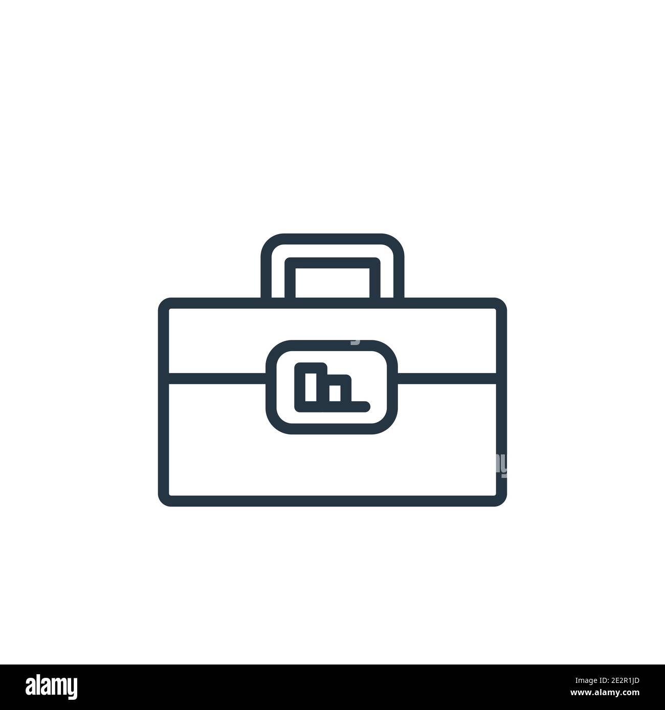 Briefcase outline vector icon. Thin line black briefcase icon, flat ...