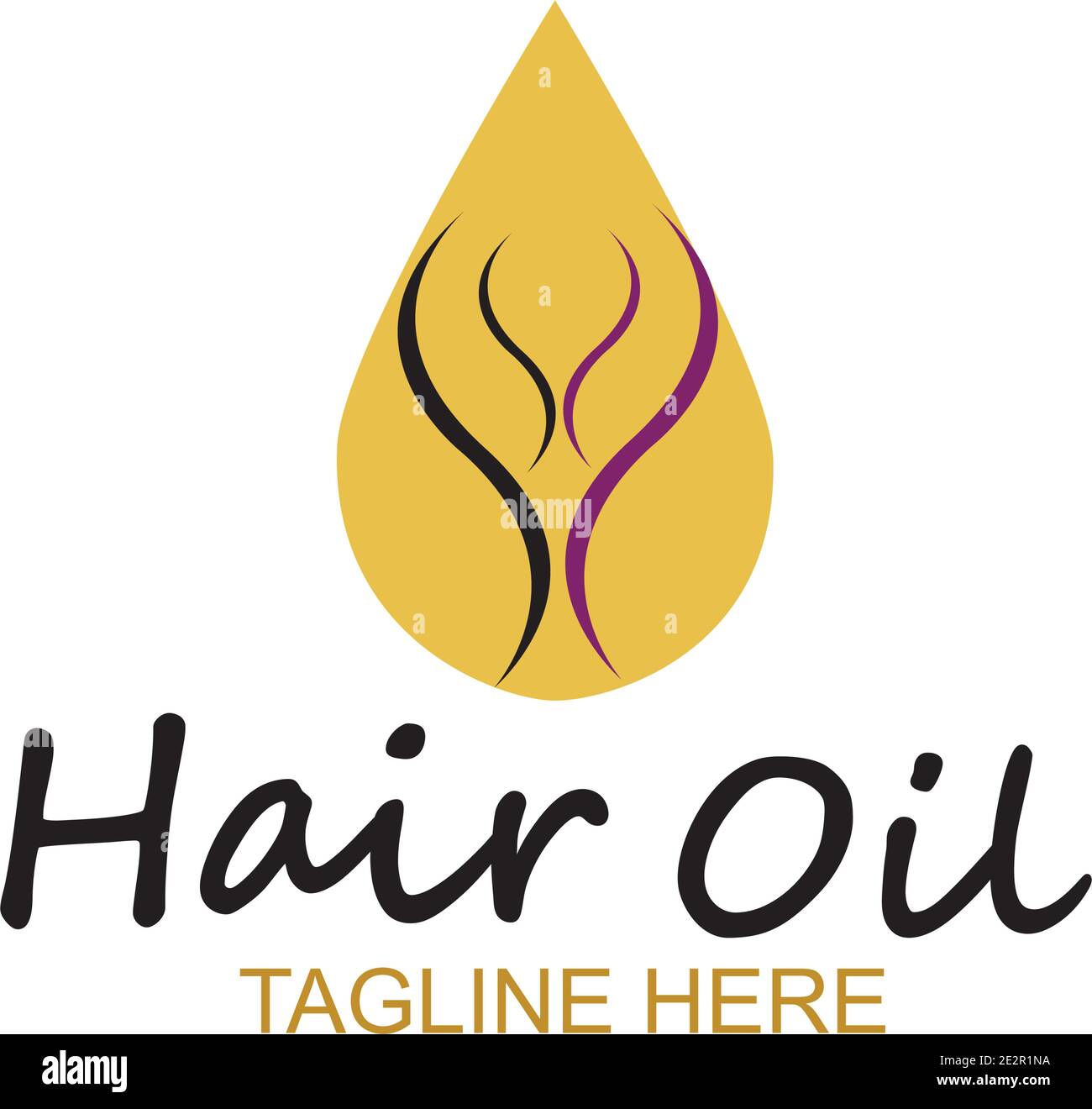 hair oil logo illustration design template Stock Vector Image & Art - Alamy