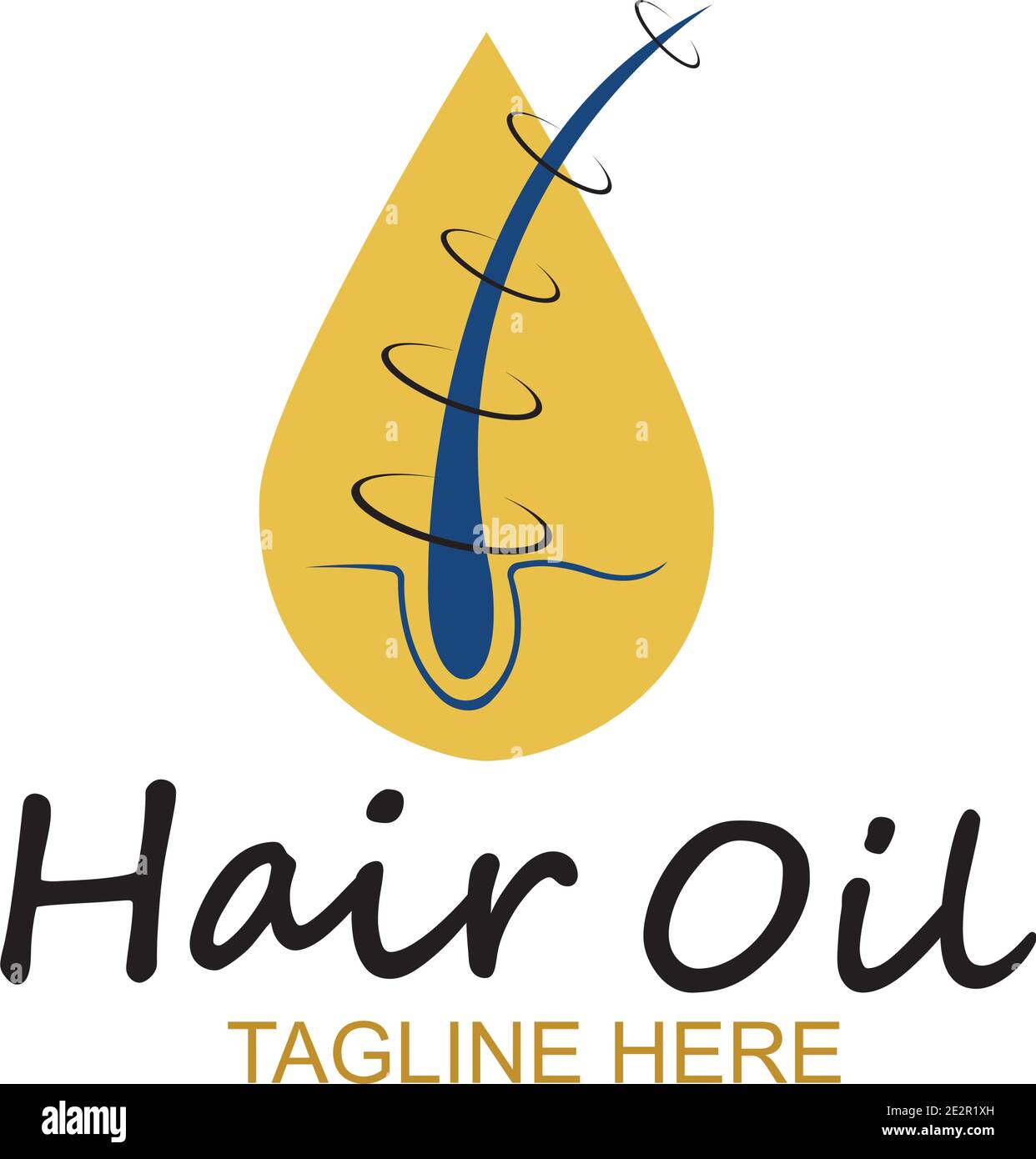 hair oil logo illustration design template Stock Vector Image & Art - Alamy