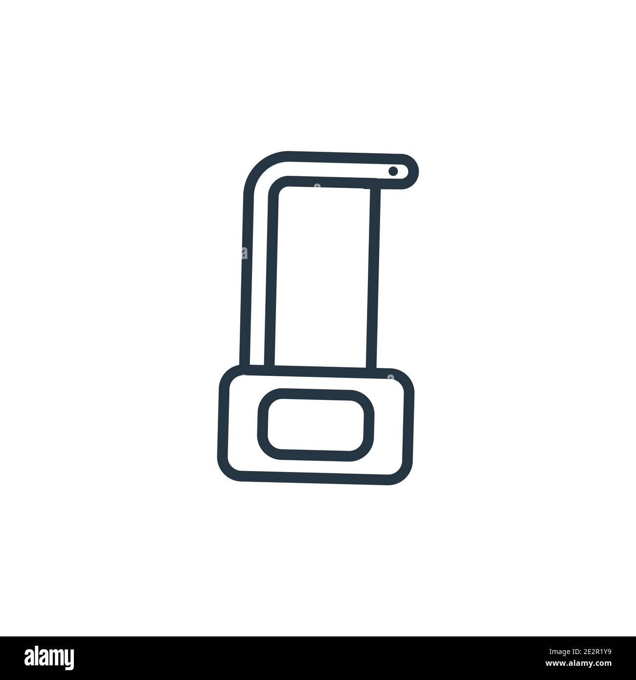 Hacksaw outline vector icon. Thin line black hacksaw icon, flat vector ...