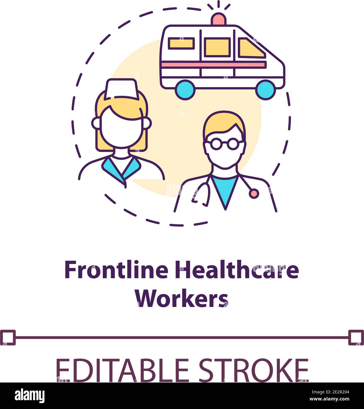 Frontline nurse Stock Vector Images - Alamy