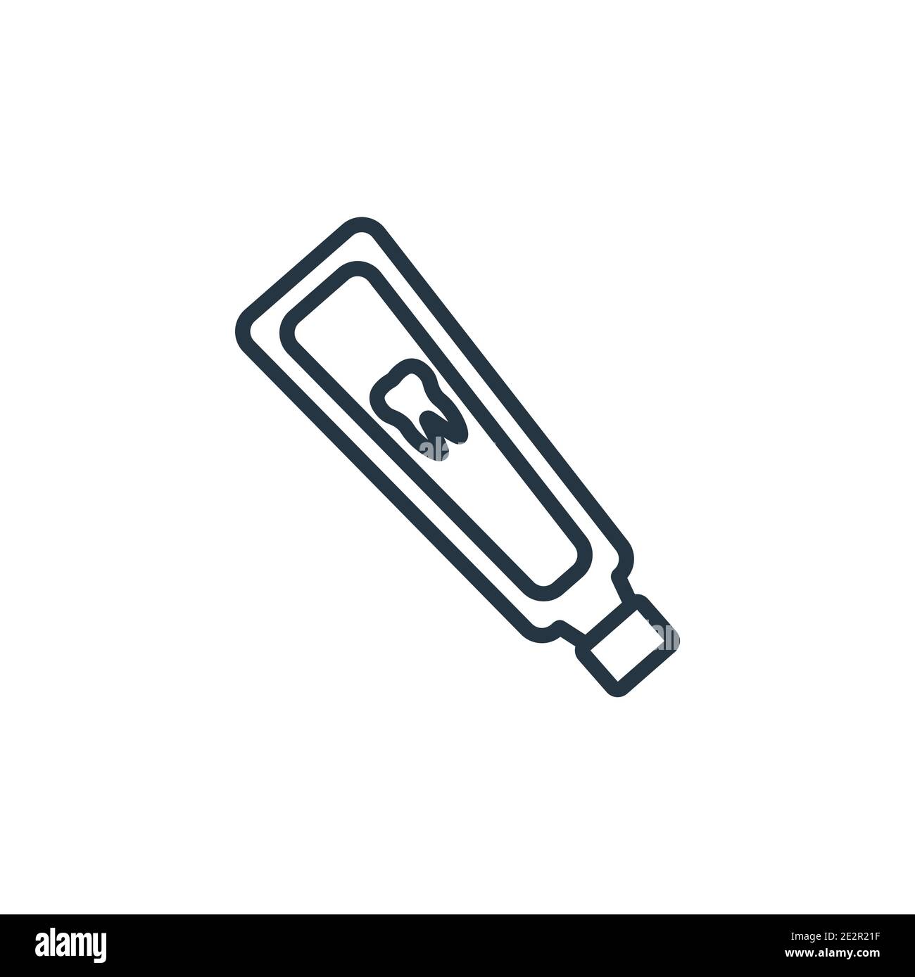 Toothpaste tube outline vector icon. Thin line black toothpaste tube ...