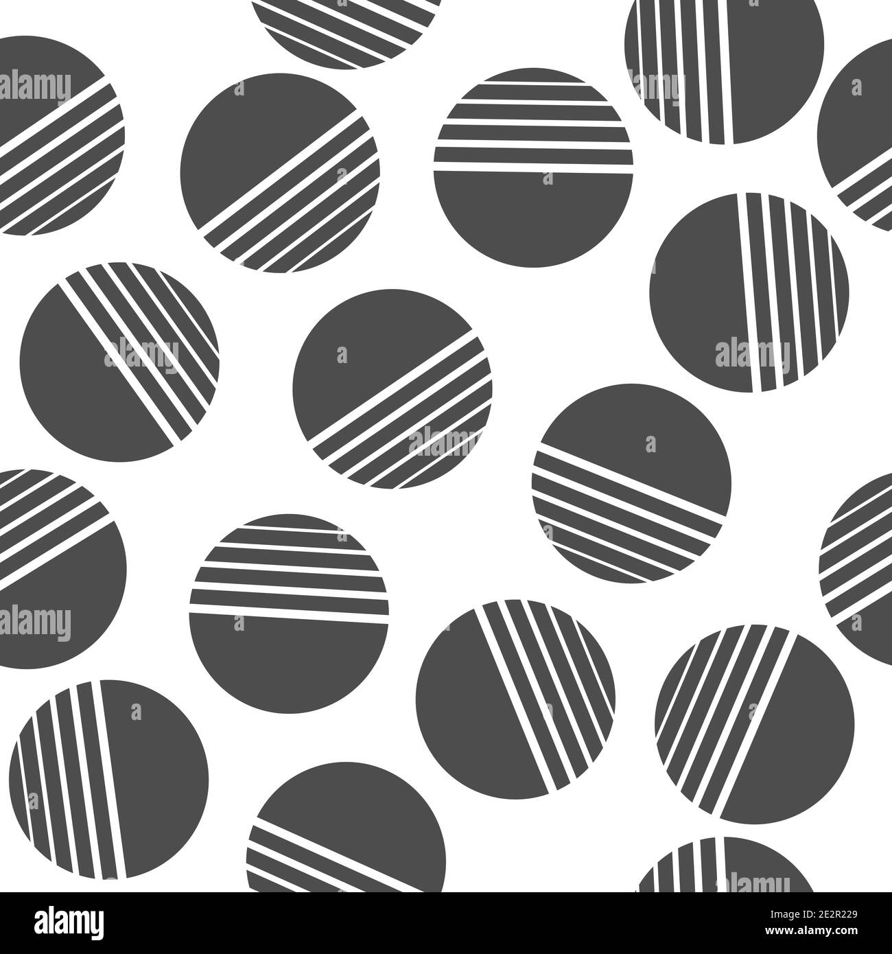 Seamless pattern of black and white circles of the same size. Simple ...