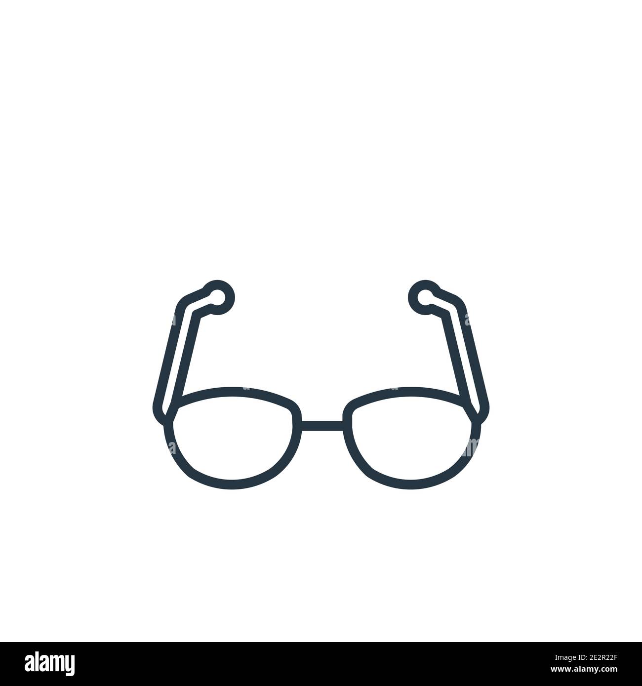 Eyeglasses outline vector icon. Thin line black eyeglasses icon, flat ...