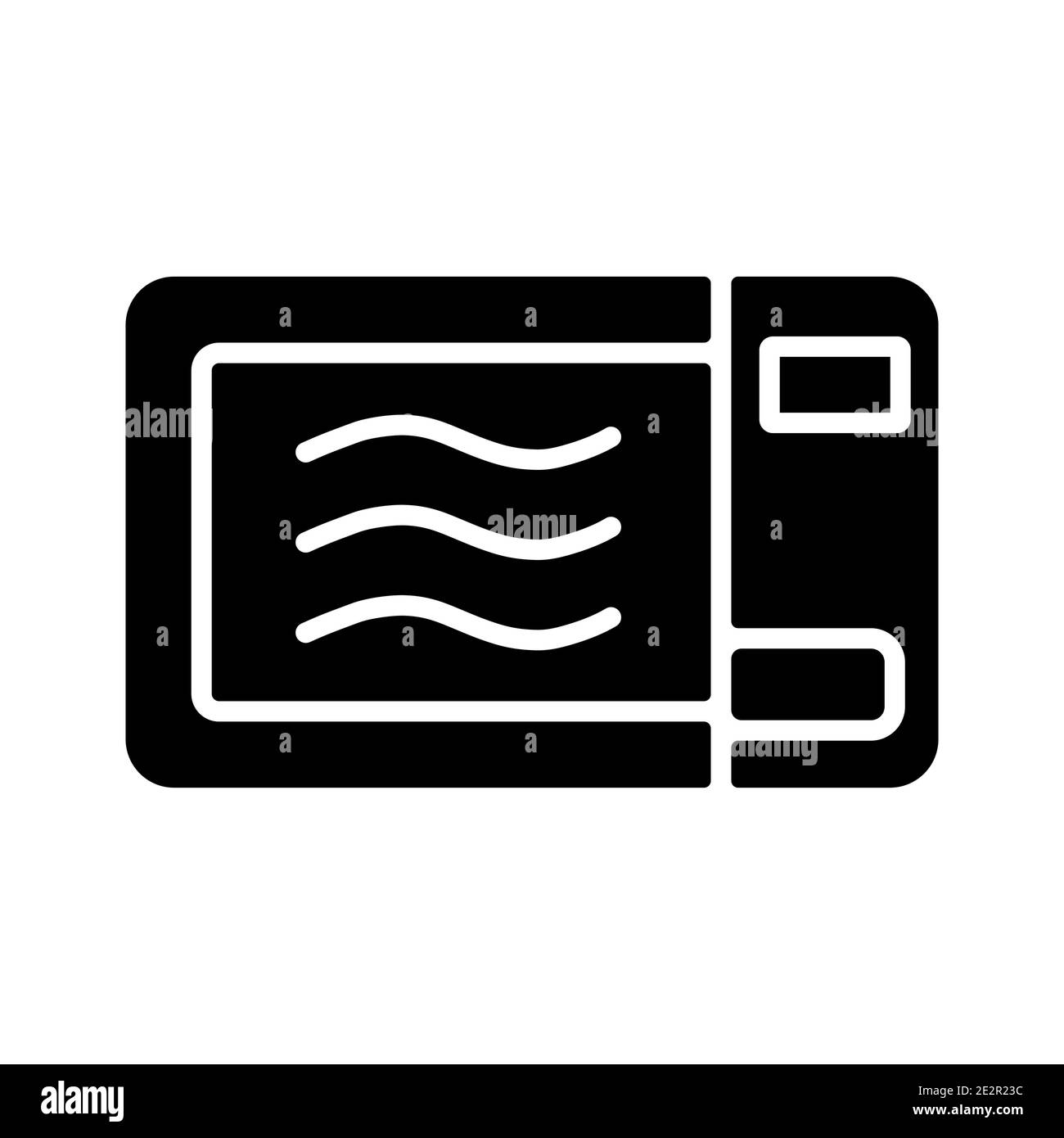Microwave vector glyph icon. Electric kitchen appliance. Graph symbol ...