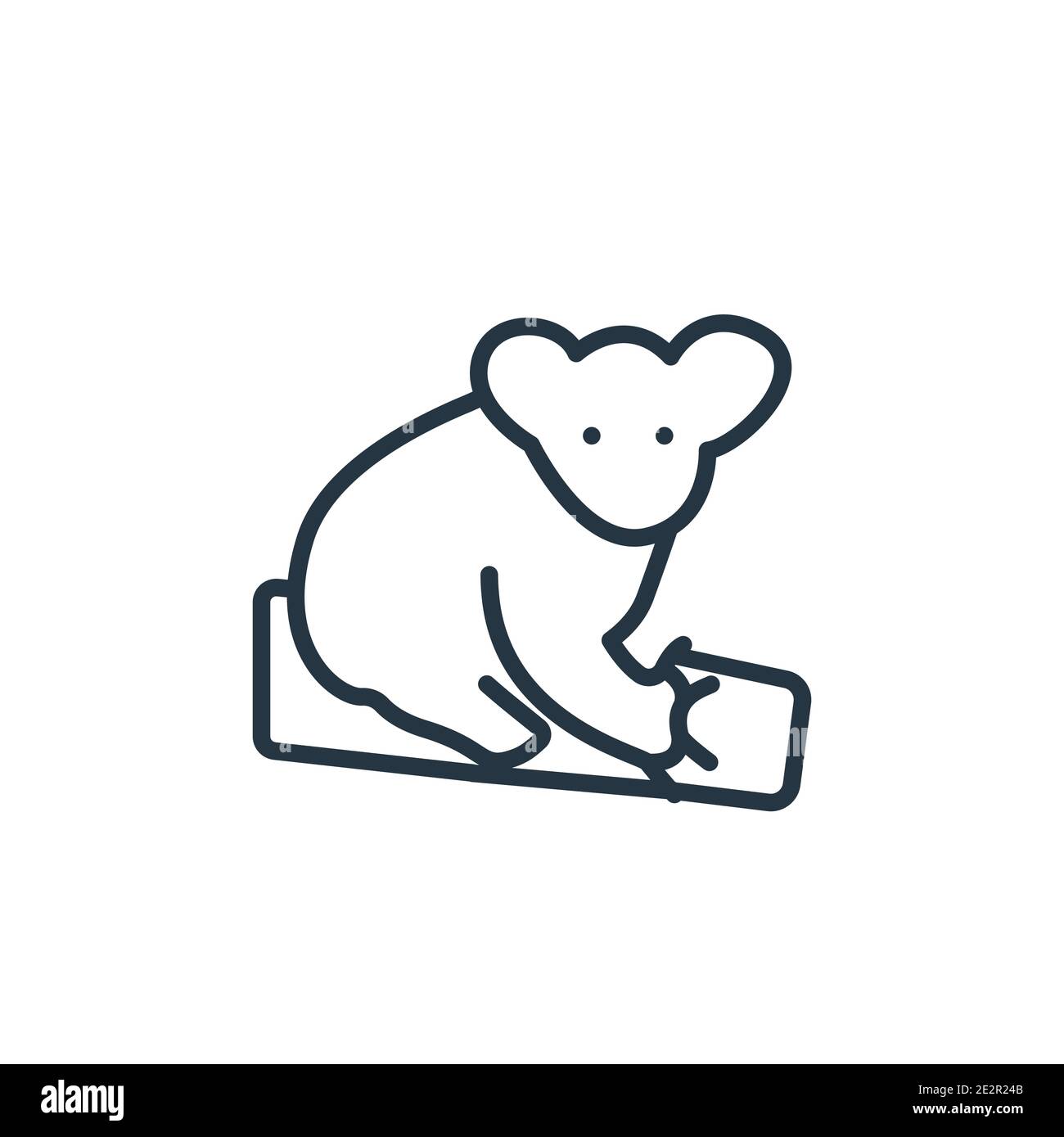 Australian koala outline vector icon. Thin line black australian koala ...