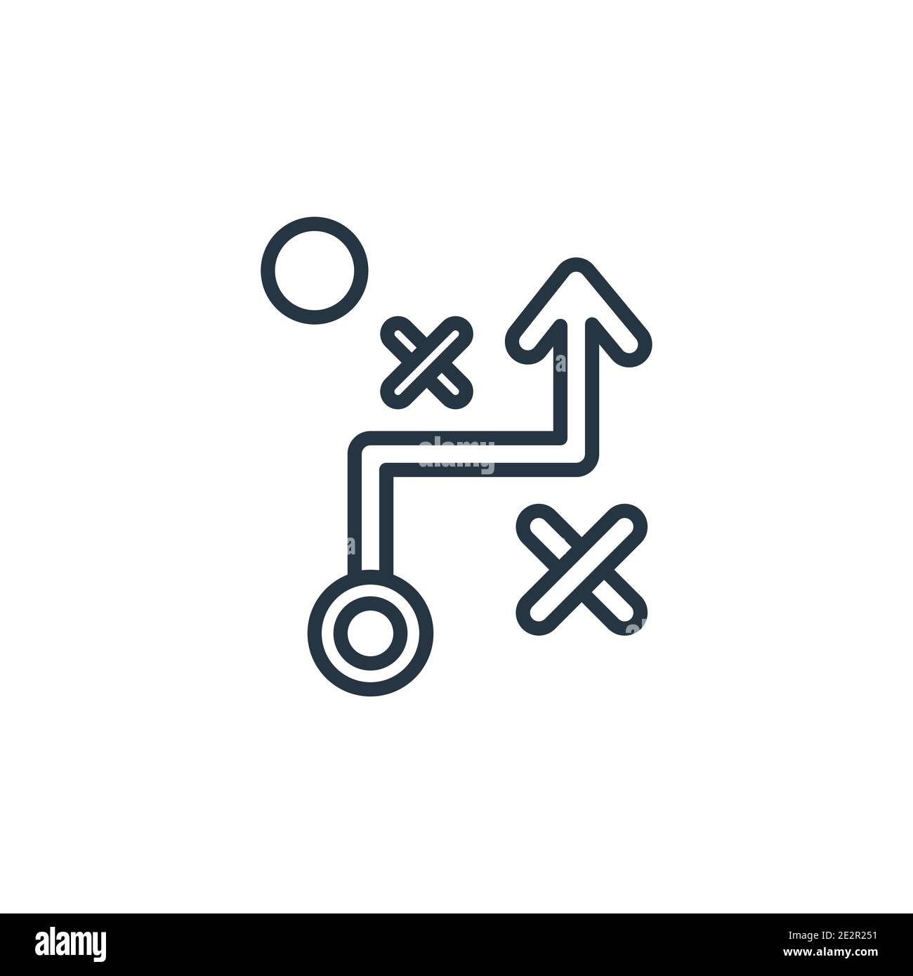 Tactic outline vector icon. Thin line black tactic icon, flat vector ...