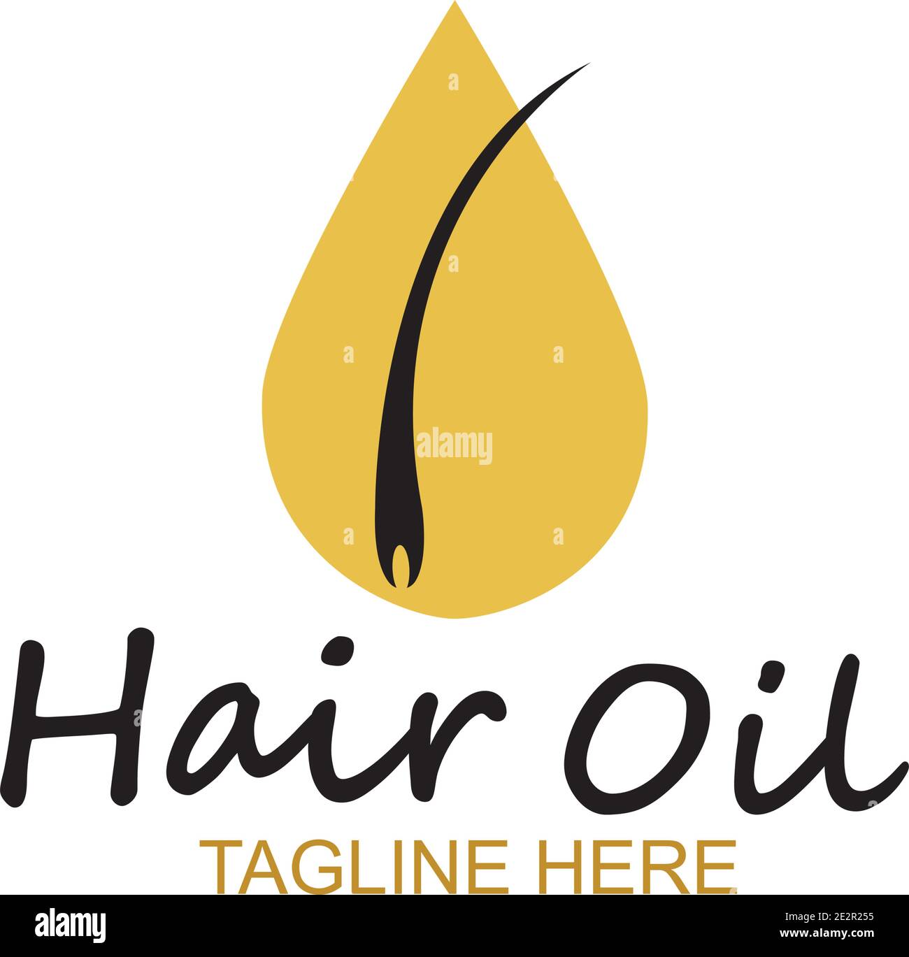 hair oil logo illustration design template Stock Vector Image & Art - Alamy