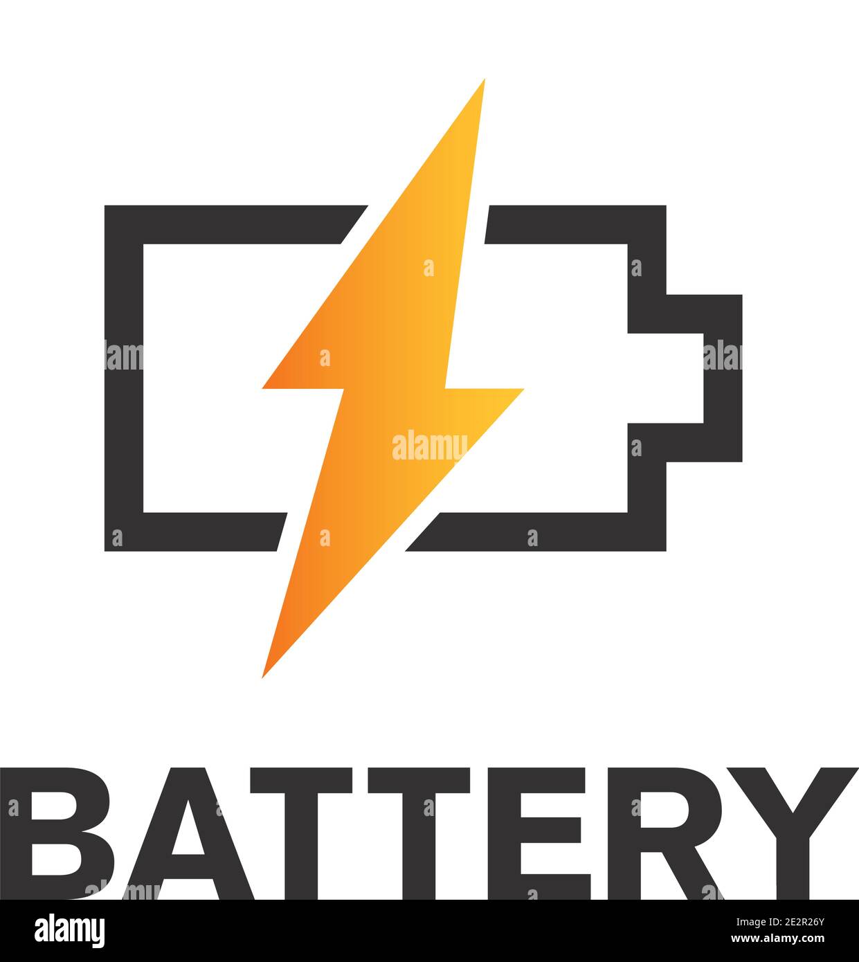 Vector logo of electric battery, charge Stock Vector Image & Art - Alamy