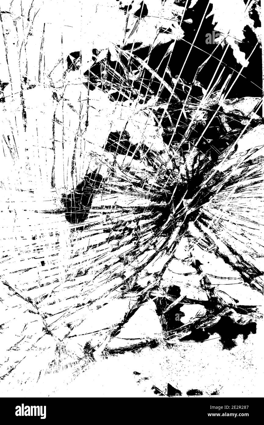 Cracked glass white background texture Stock Vector Images - Alamy