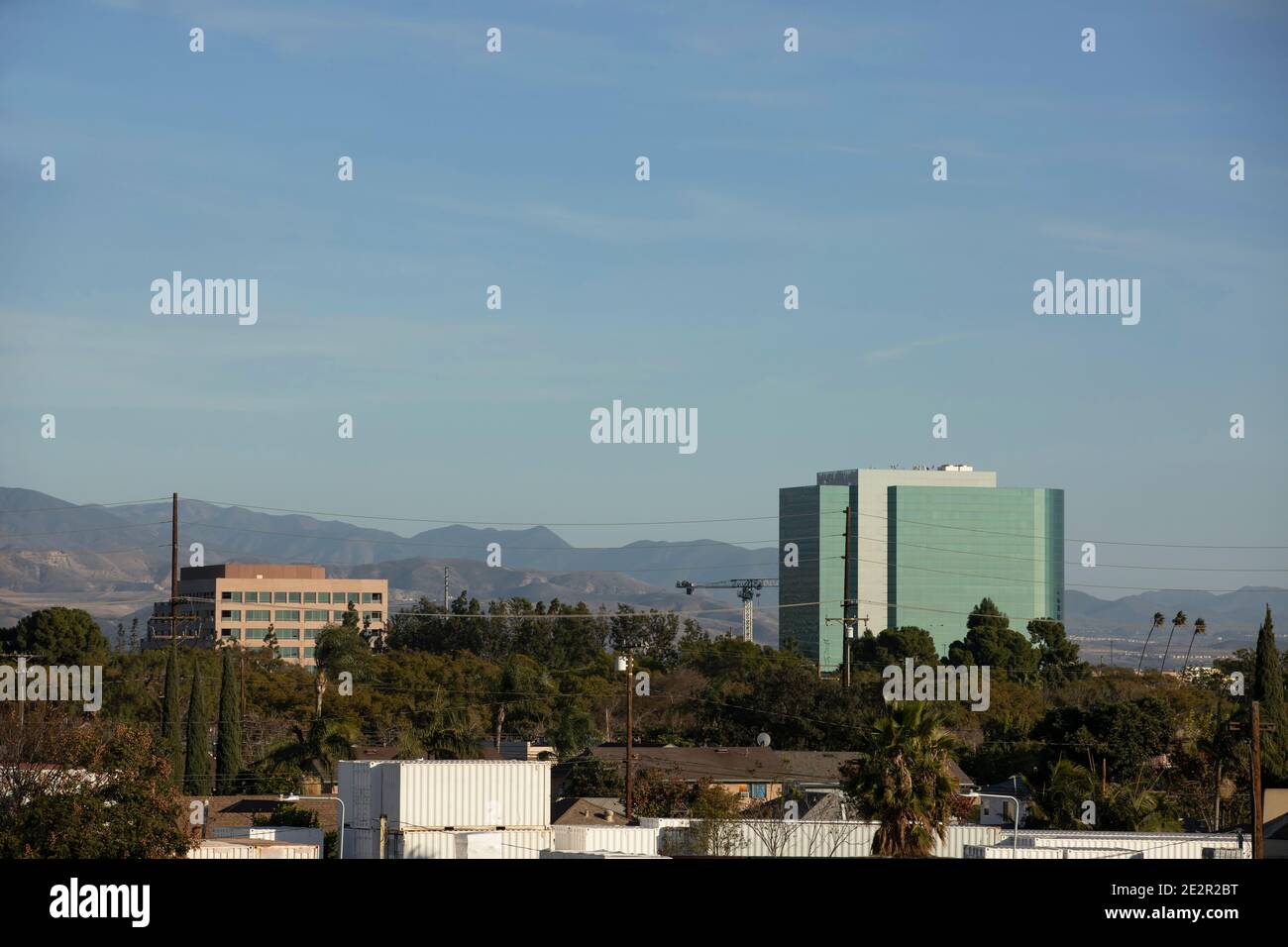 Daytime skyline view of downtown Santa Ana, California, USA Stock Photo ...