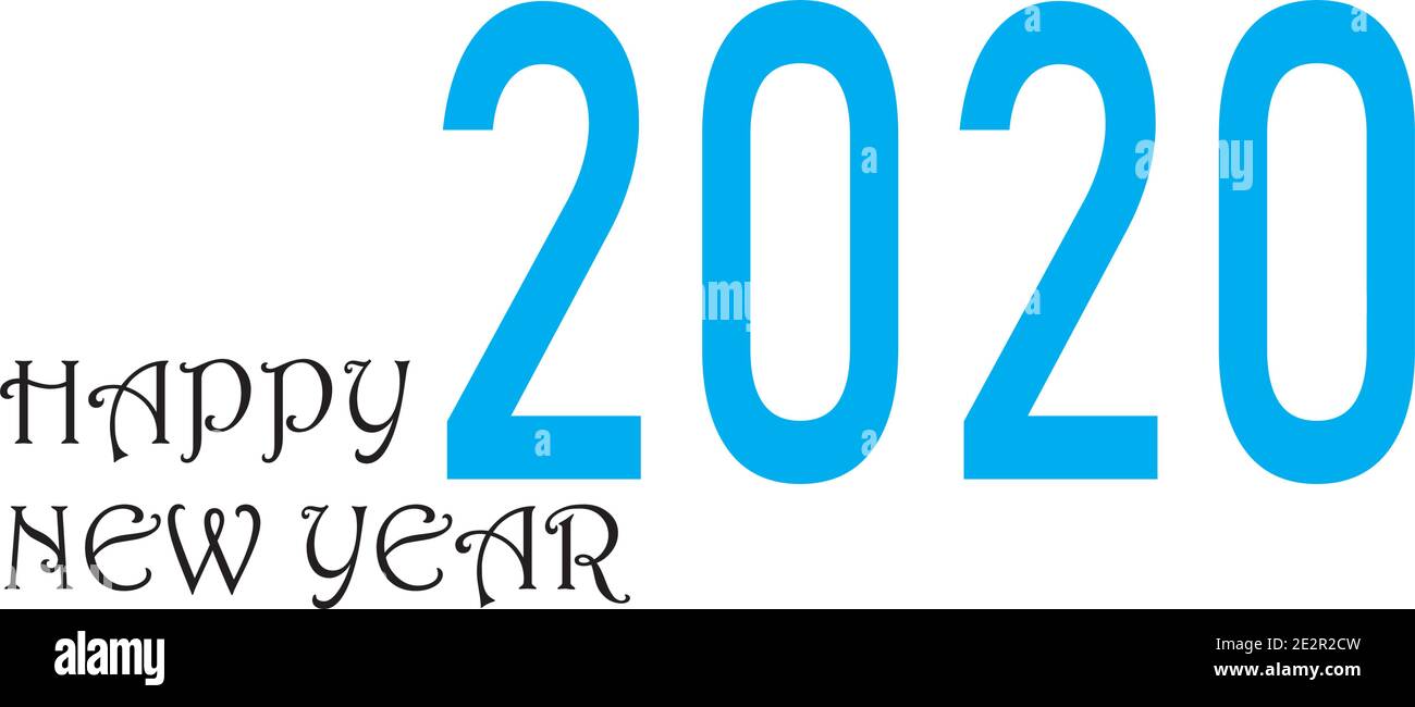 Happy New Year 2020 logo text design vector illustration - vector Stock ...