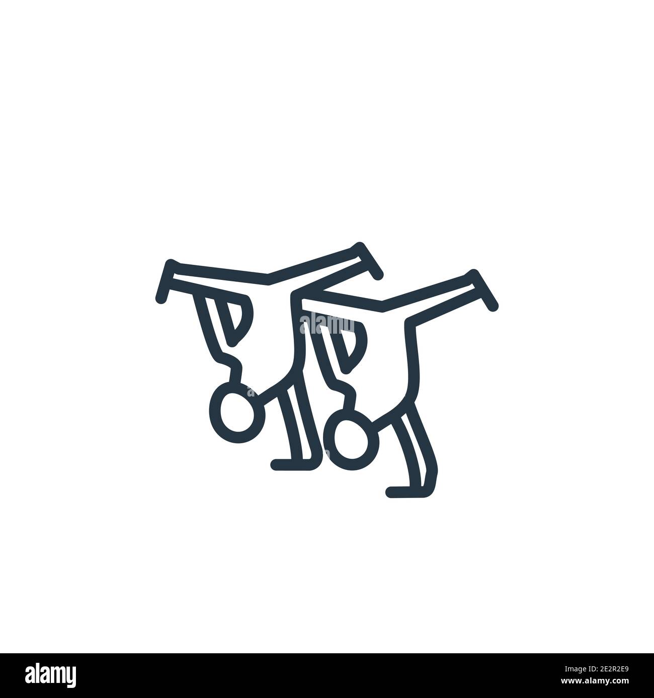 Capoeira brazil dancers outline vector icon. Thin line black capoeira ...