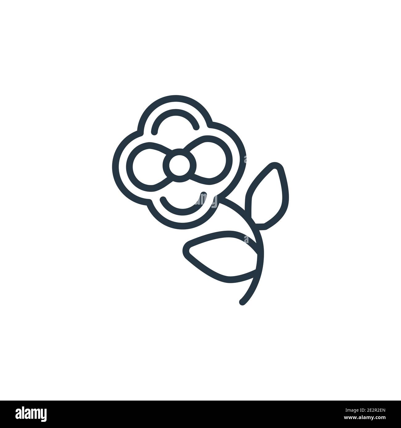 Poppy outline vector icon. Thin line black poppy icon, flat vector ...