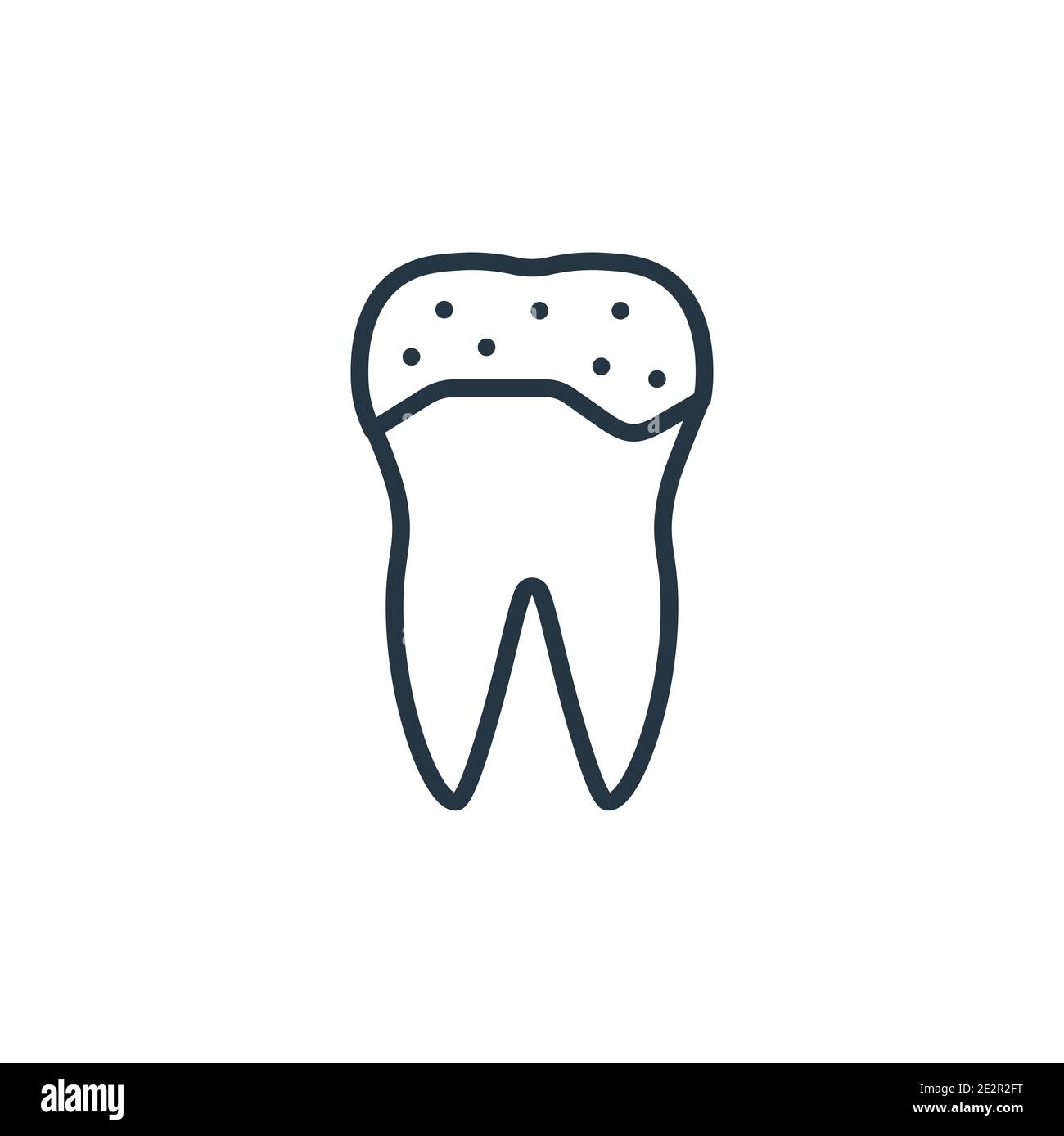 Holed tooth outline vector icon. Thin line black holed tooth icon, flat ... Holed tooth outline vector icon. Thin line black holed tooth icon, flat ...