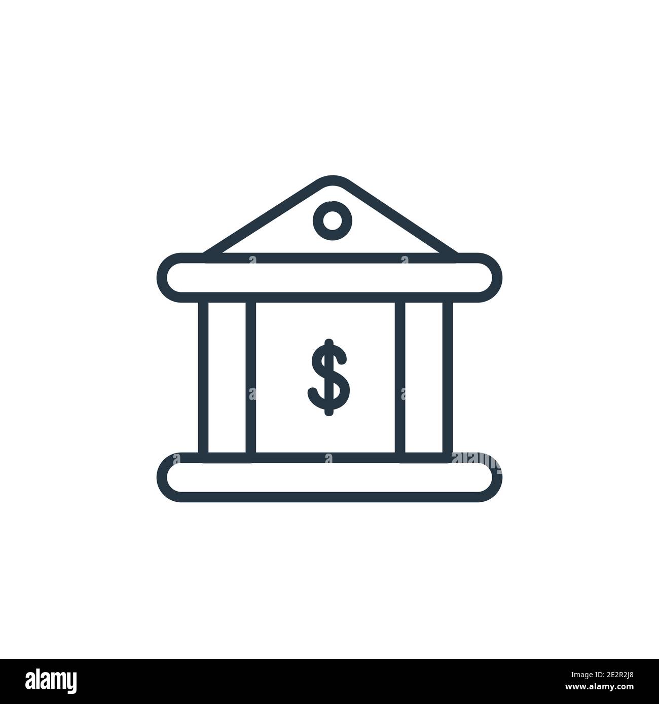 Reserve bank outline vector icon. Thin line black reserve bank icon ...