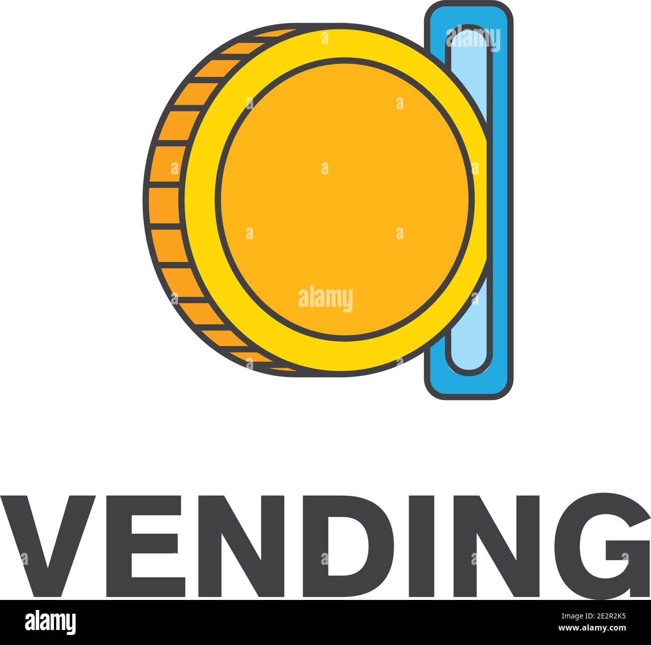 Vector logo of a vending machine with food and drinks Stock Vector ...