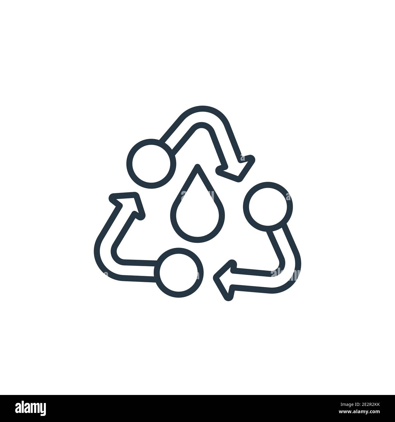 Reuse outline vector icon. Thin line black reuse icon, flat vector ...
