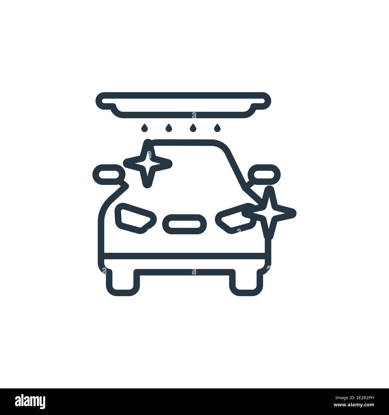 Clean cars outline vector icon. Thin line black clean cars icon, flat ...