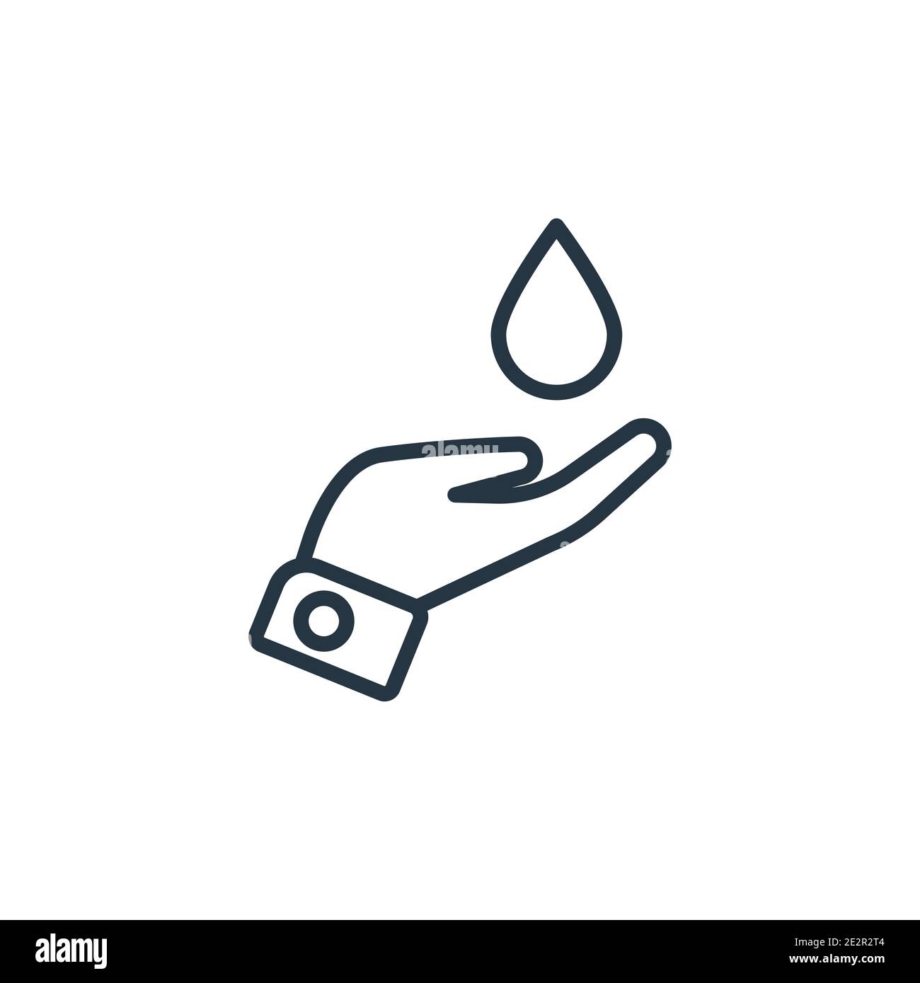 Drop outline vector icon. Thin line black drop icon, flat vector simple ...