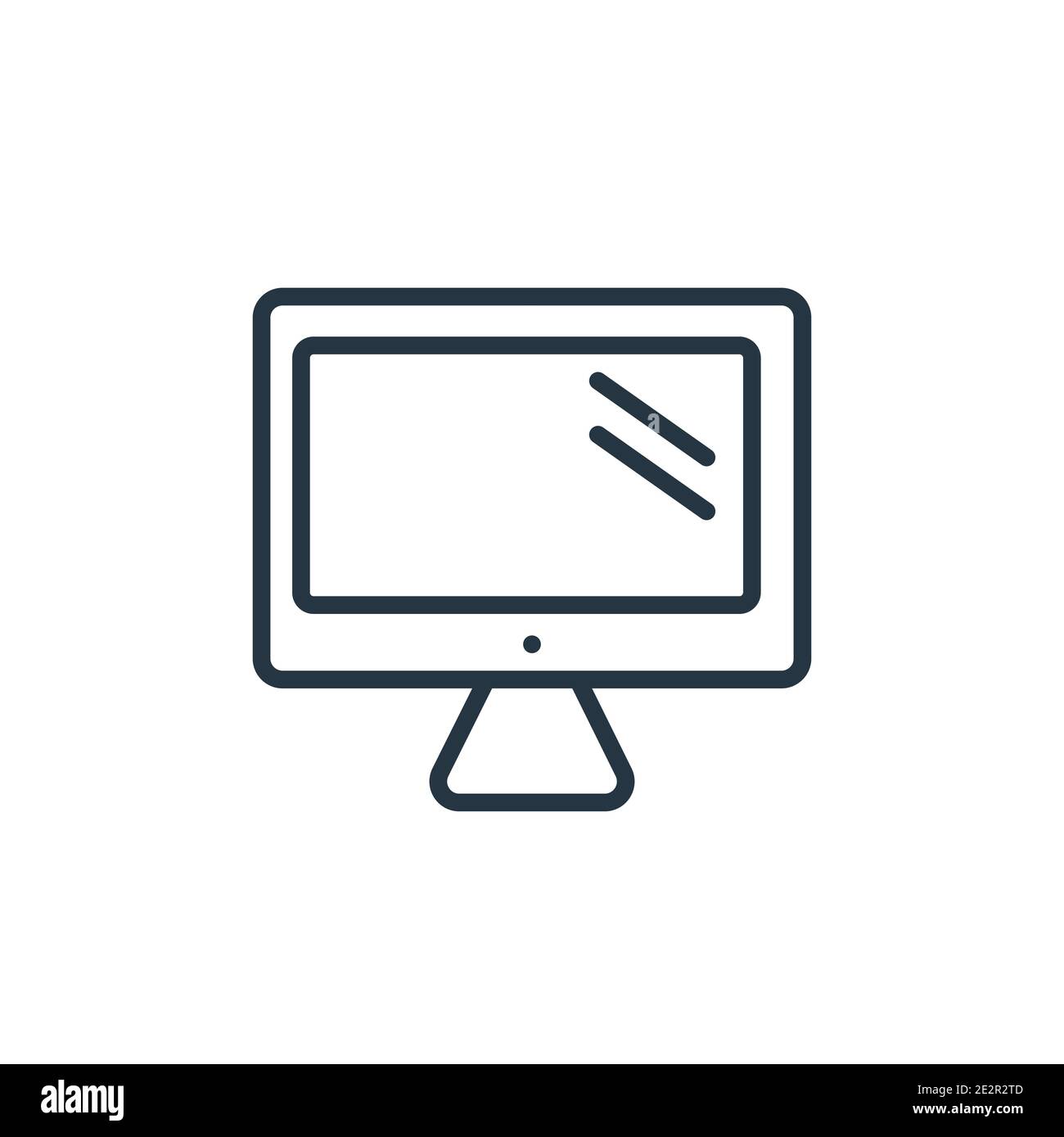 Pc computer with monitor outline vector icon. Thin line black pc ... Pc computer with monitor outline vector icon. Thin line black pc ...