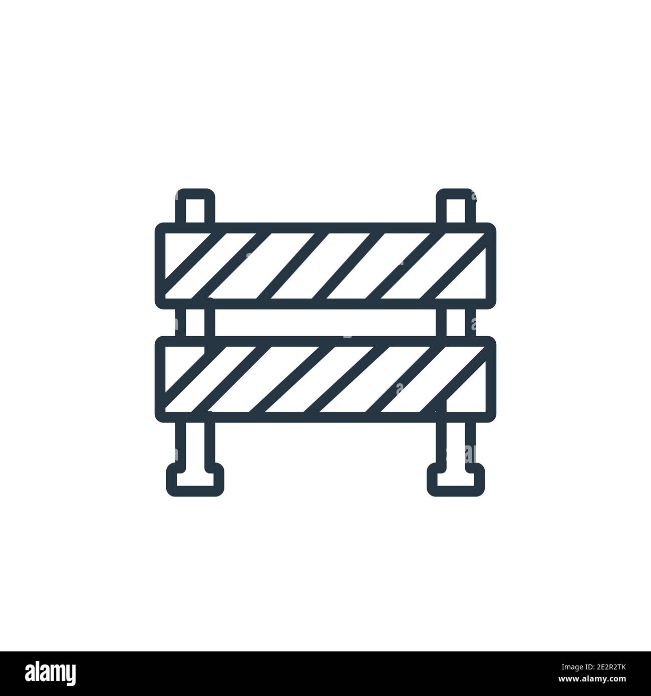Barrier outline vector icon. Thin line black barrier icon, flat vector ...