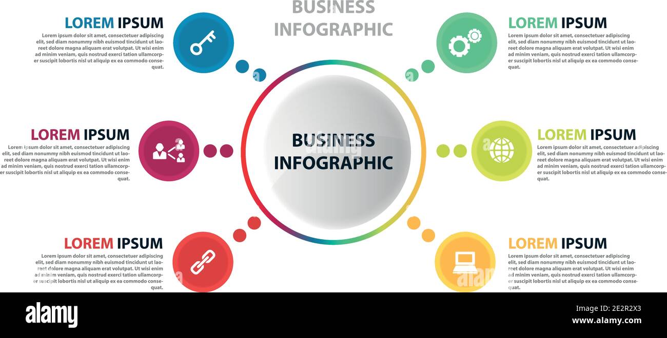 Cyclic diagram infographic with circles. Modern infographic design ...