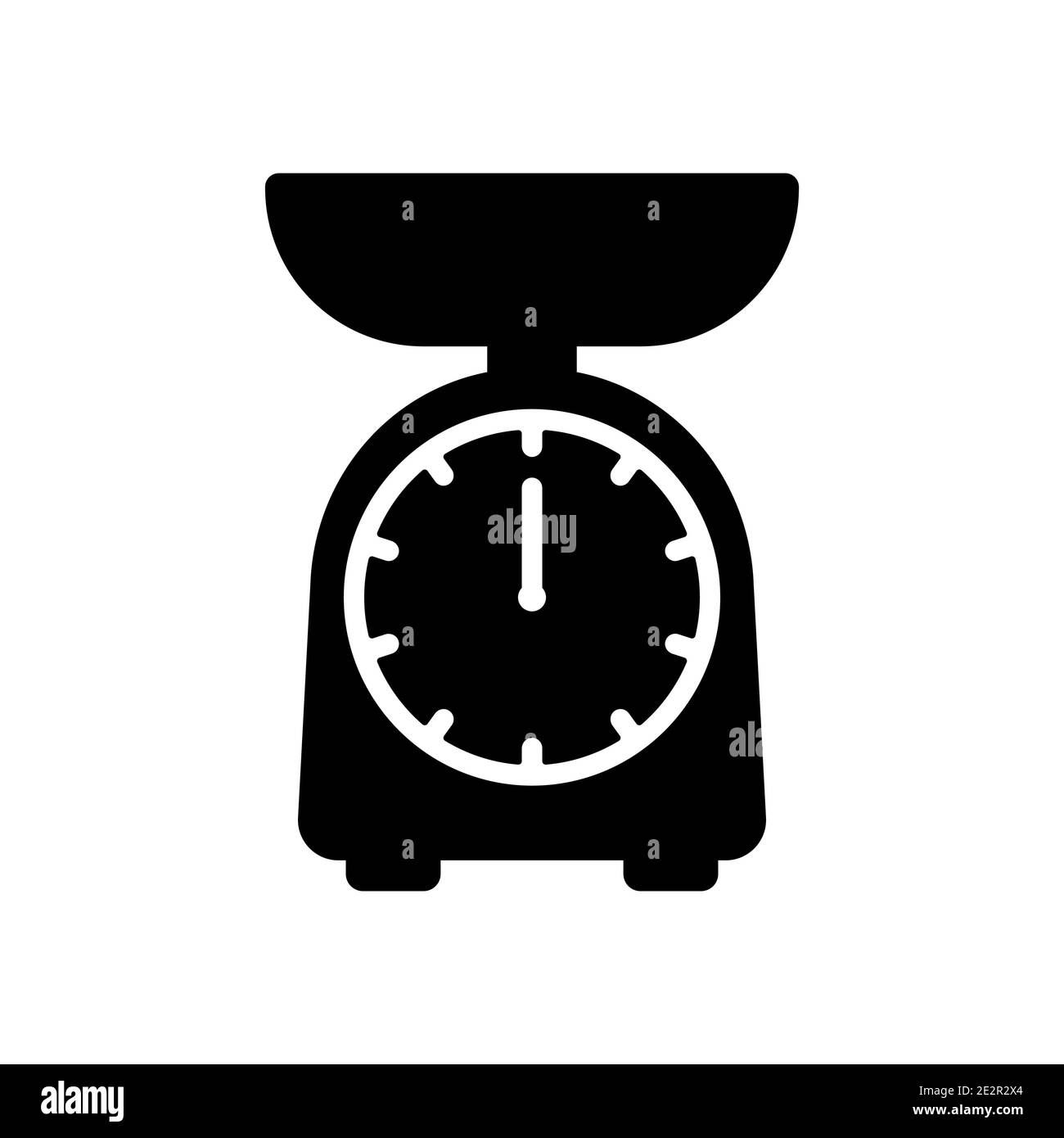 Scales vector glyph icon. Kitchen appliance. Graph symbol for cooking ...