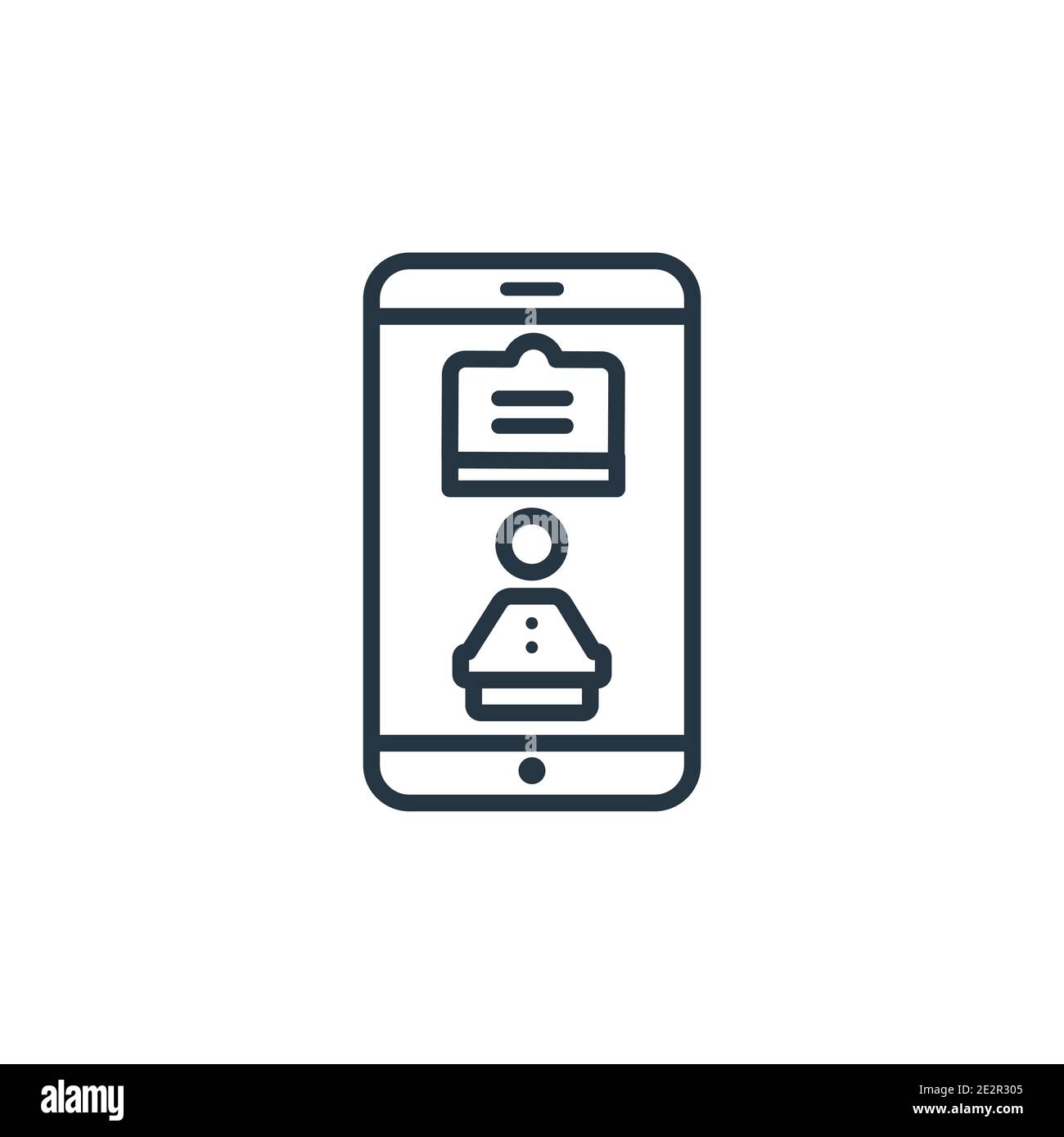 Instructor outline vector icon. Thin line black instructor icon, flat ...
