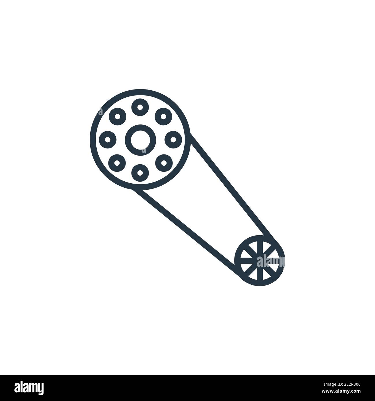 Car camshaft outline vector icon. Thin line black car camshaft icon, flat vector simple element ...