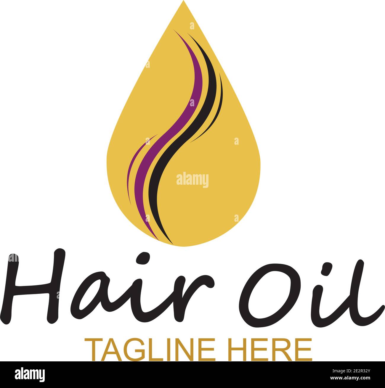 hair oil logo illustration design template Stock Vector Image & Art - Alamy