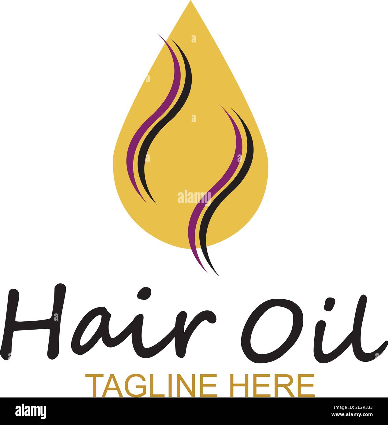 hair oil logo illustration design template Stock Vector Image & Art - Alamy