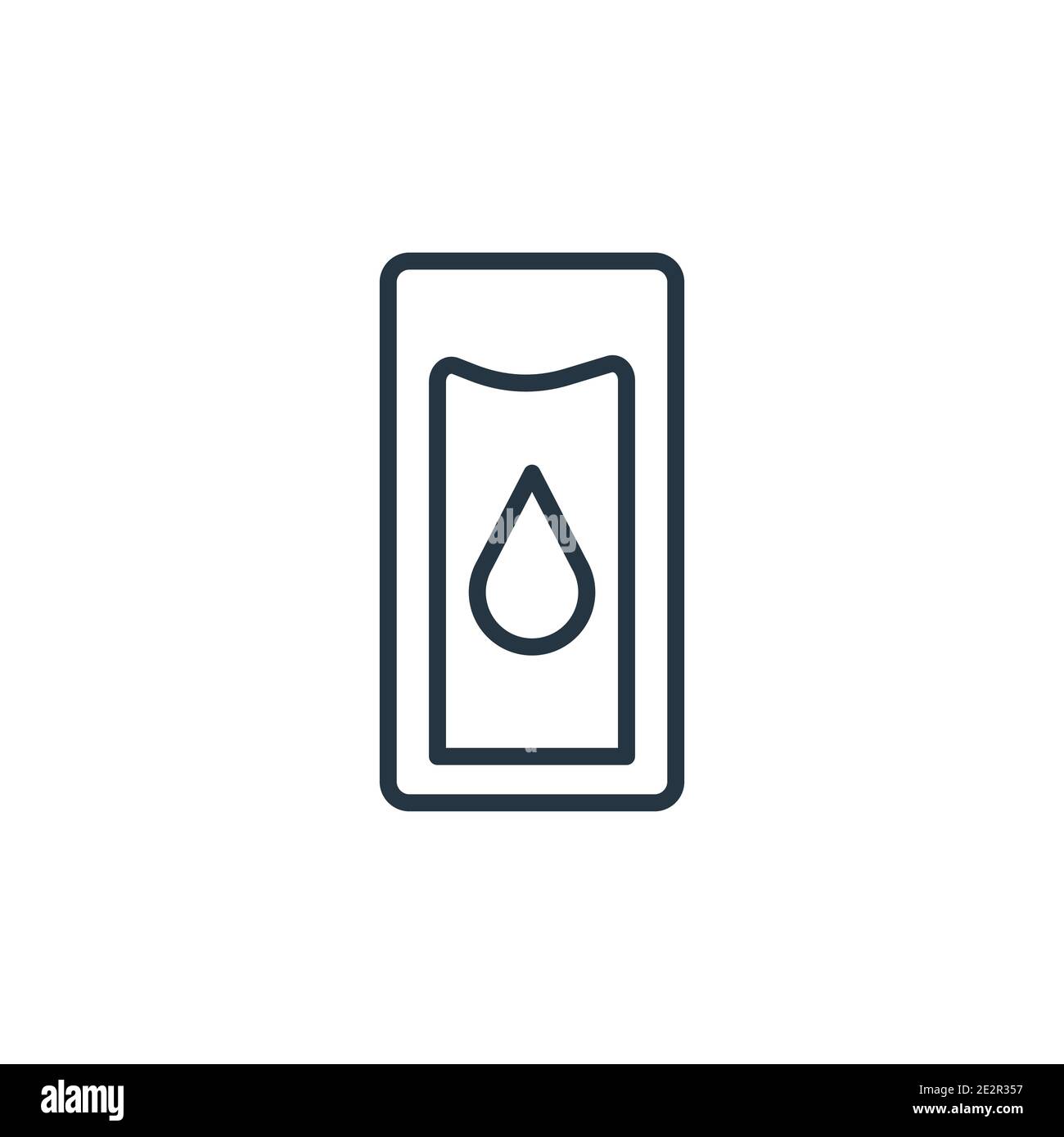 Water outline vector icon. Thin line black water icon, flat vector ...
