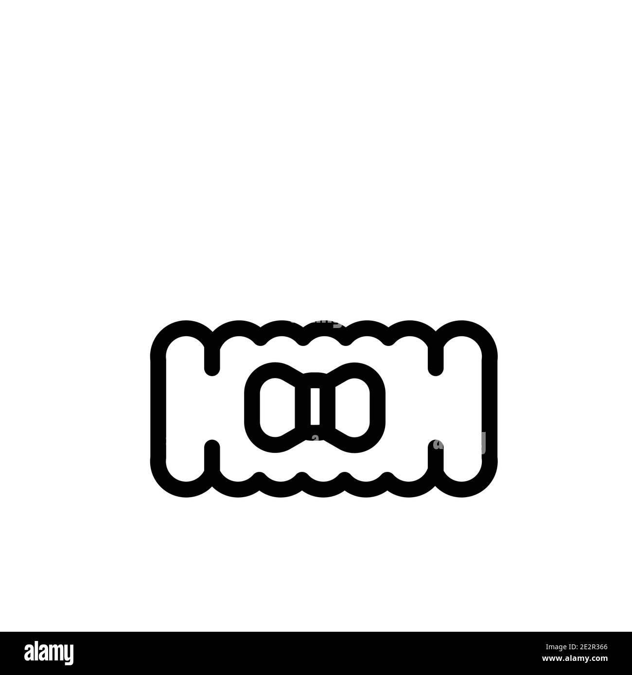 Garter outline vector icon. Thin line black garter icon, flat vector ...