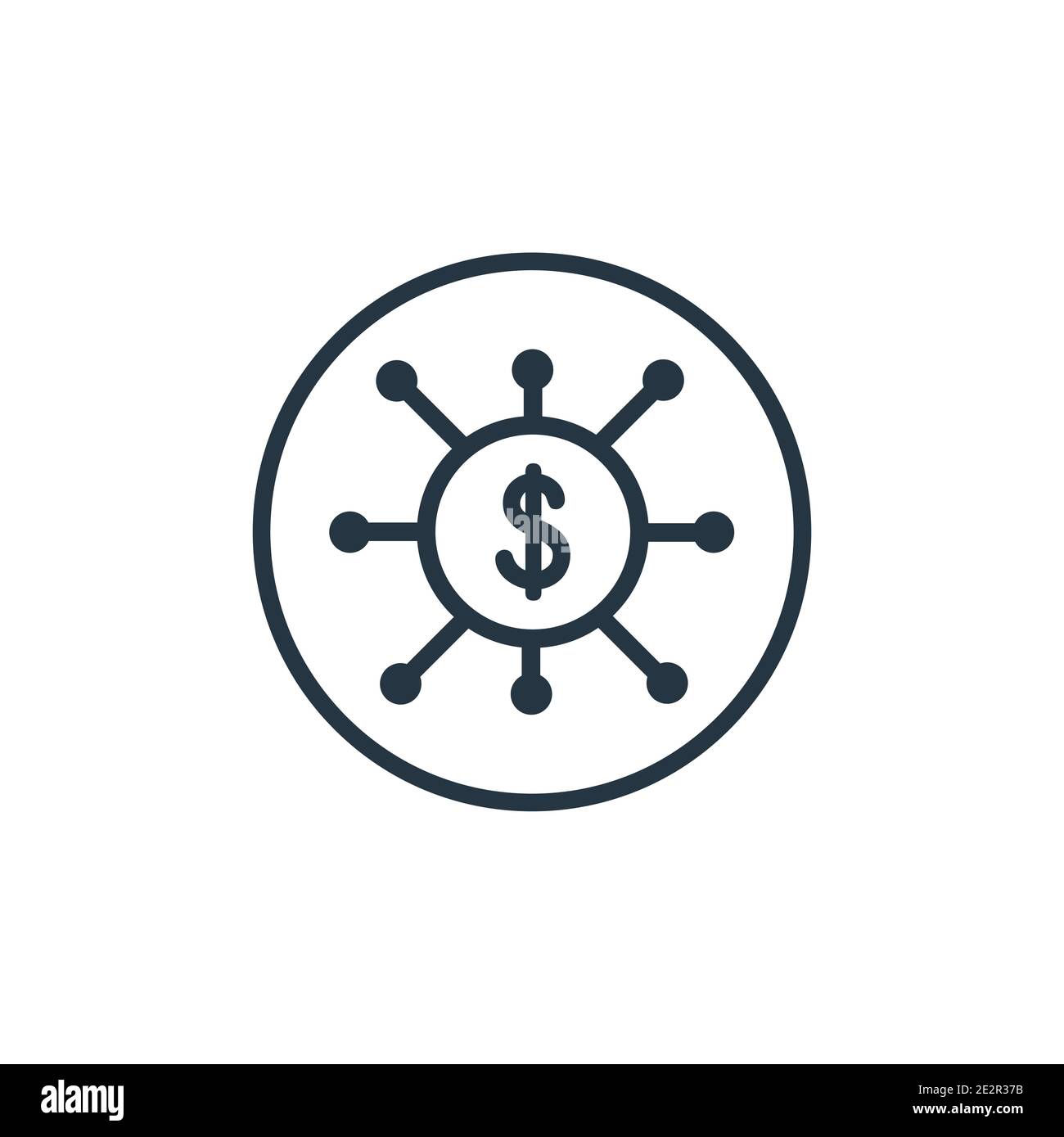 Node outline vector icon. Thin line black node icon, flat vector simple ...