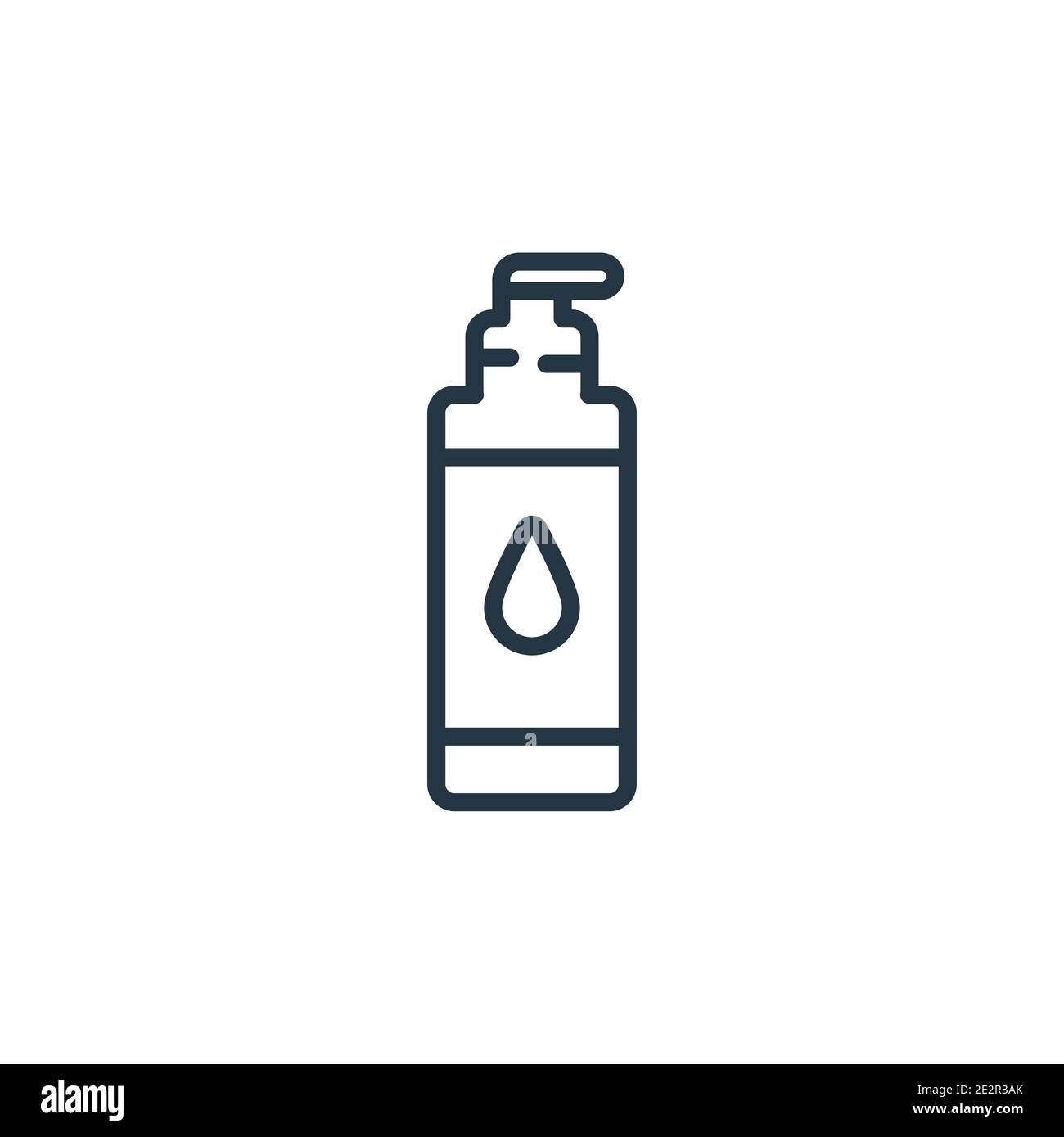 Face cleanser outline vector icon. Thin line black face cleanser icon ...