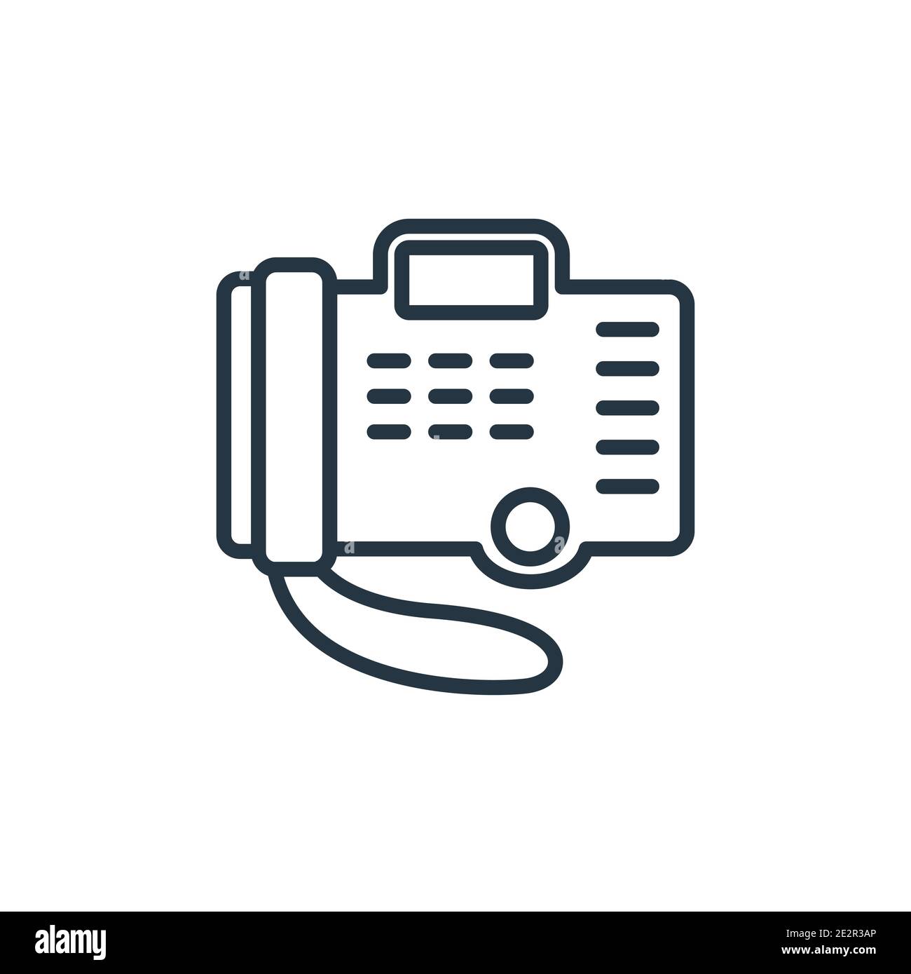 Digital phone outline vector icon. Thin line black digital phone icon ...