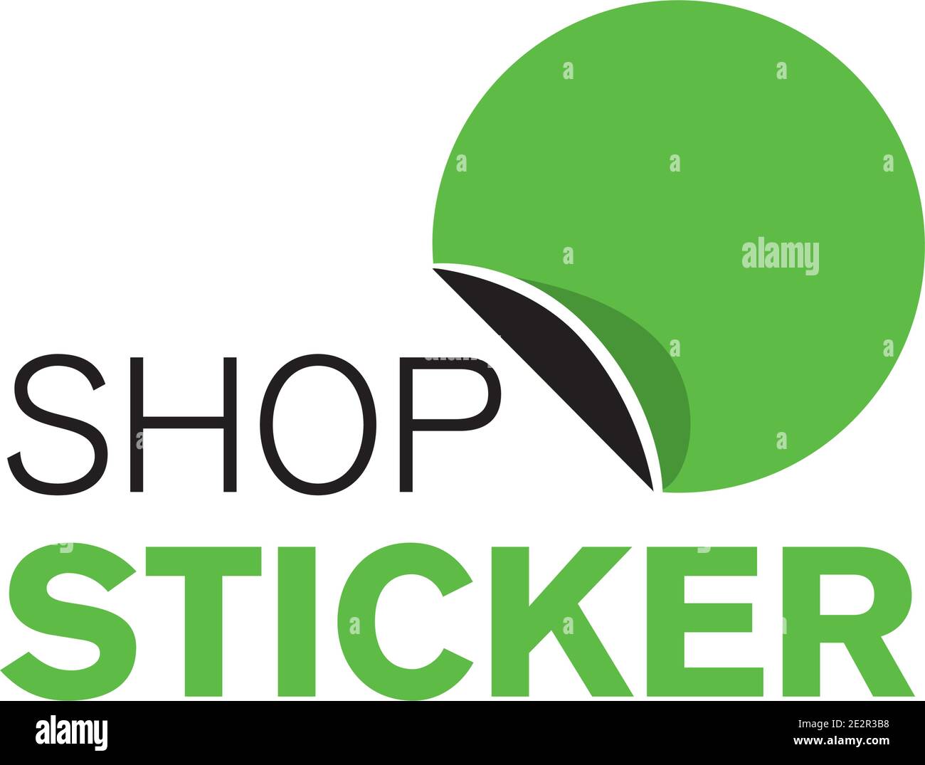 Vector logo for sticker shop Stock Vector Image & Art - Alamy
