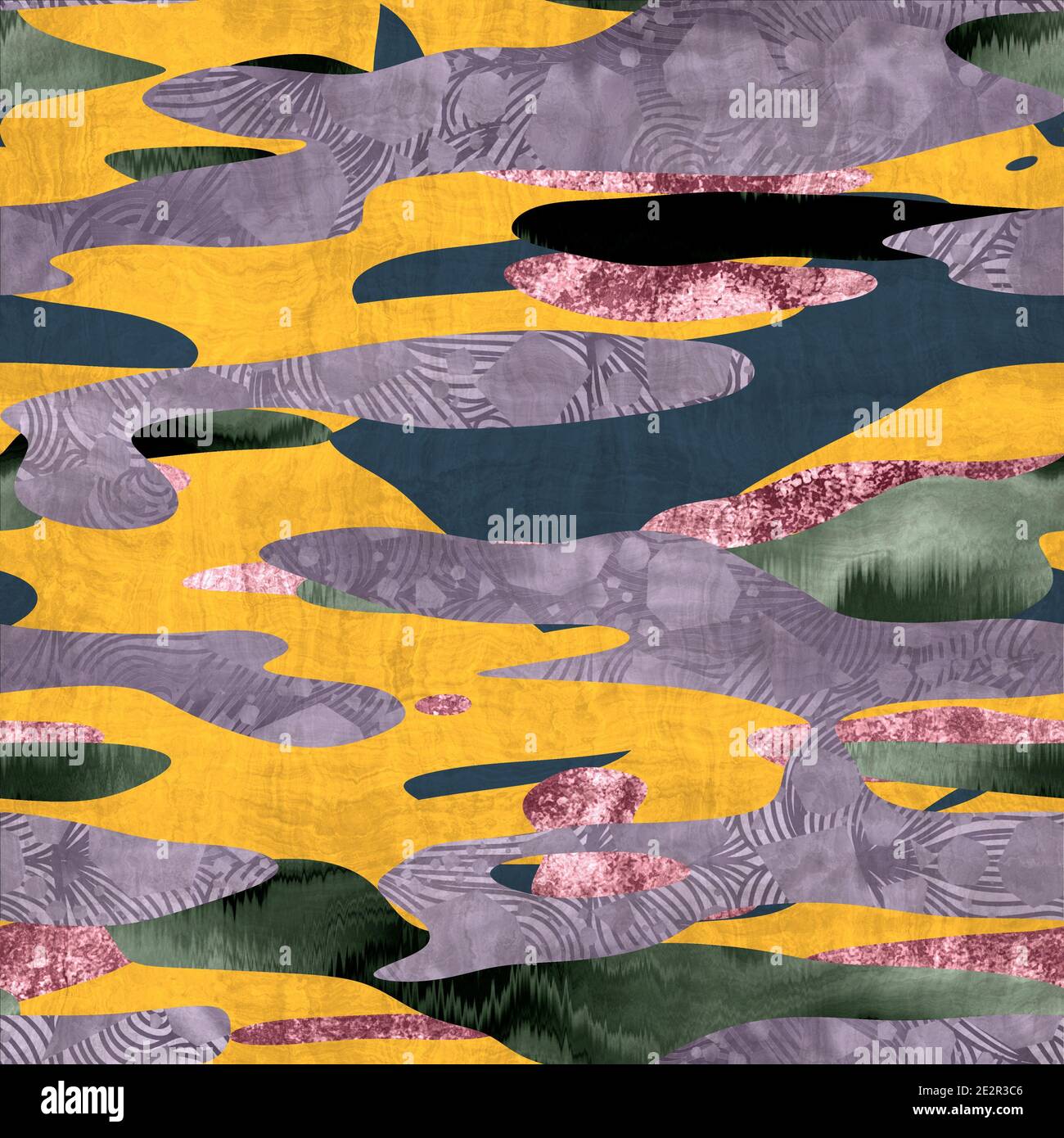 Seamless collage in camo shapes vivid montage Stock Photo - Alamy