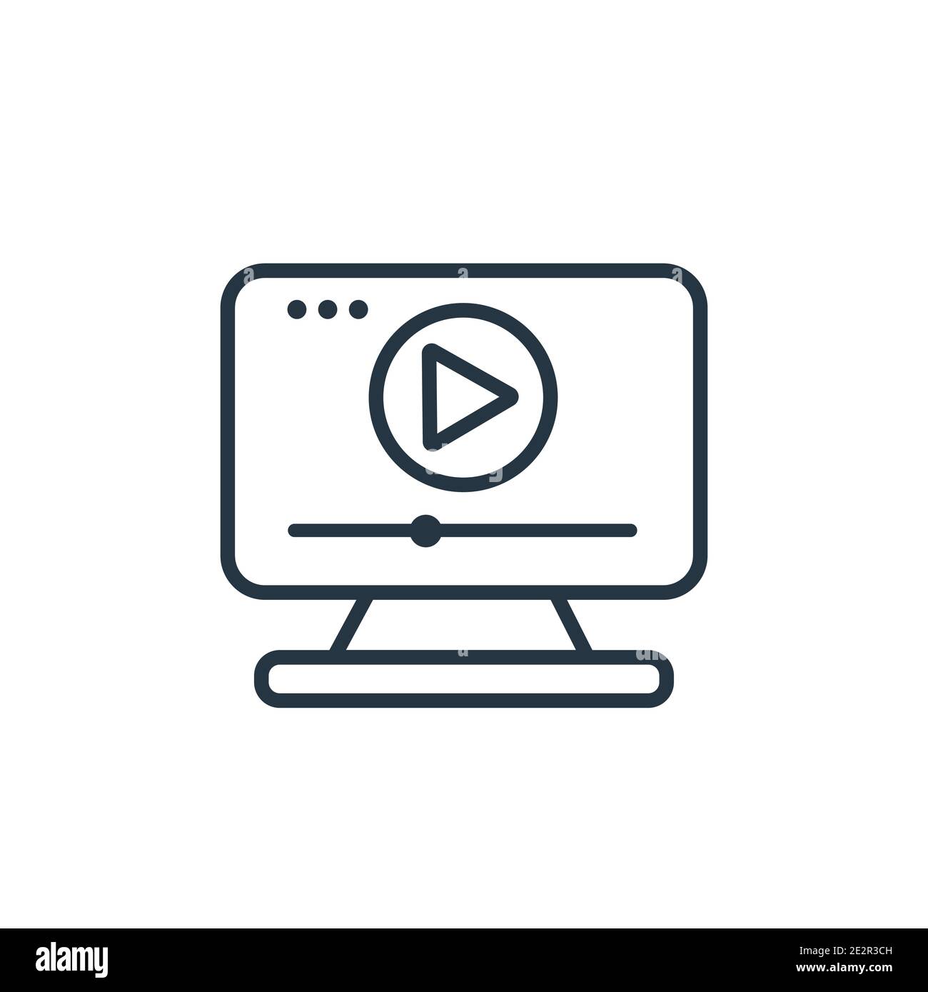 Tutorial outline vector icon. Thin line black tutorial icon, flat ...