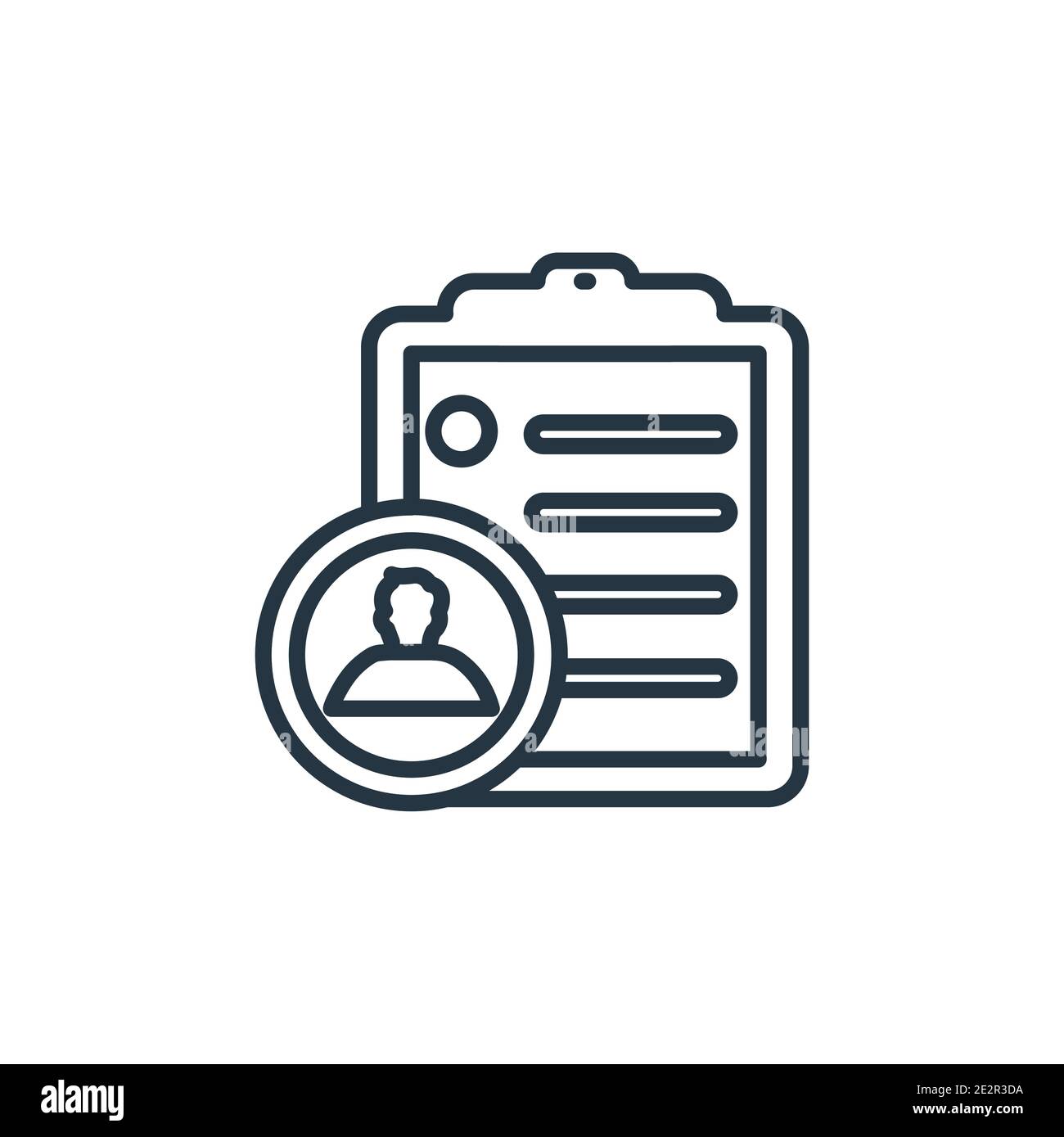 List outline vector icon. Thin line black list icon, flat vector simple ...