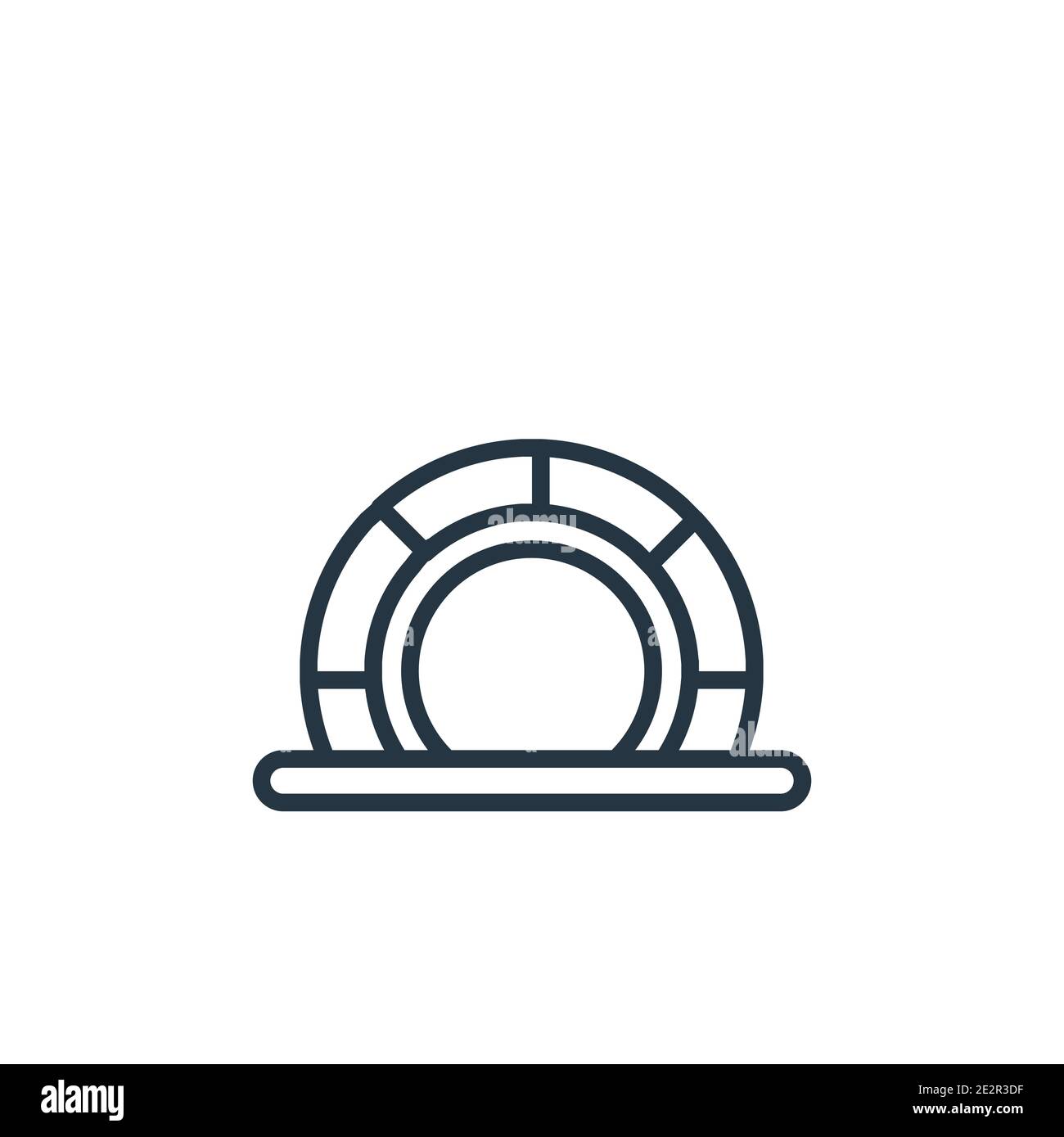 Stargate outline vector icon. Thin line black stargate icon, flat ...