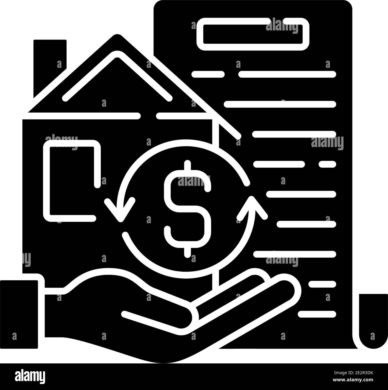 Collateral black glyph icon Stock Vector Image & Art - Alamy