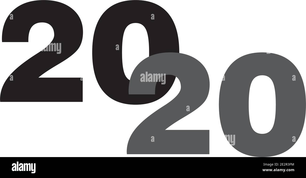 Happy New Year 2020 logo text design vector illustration - vector Stock ...