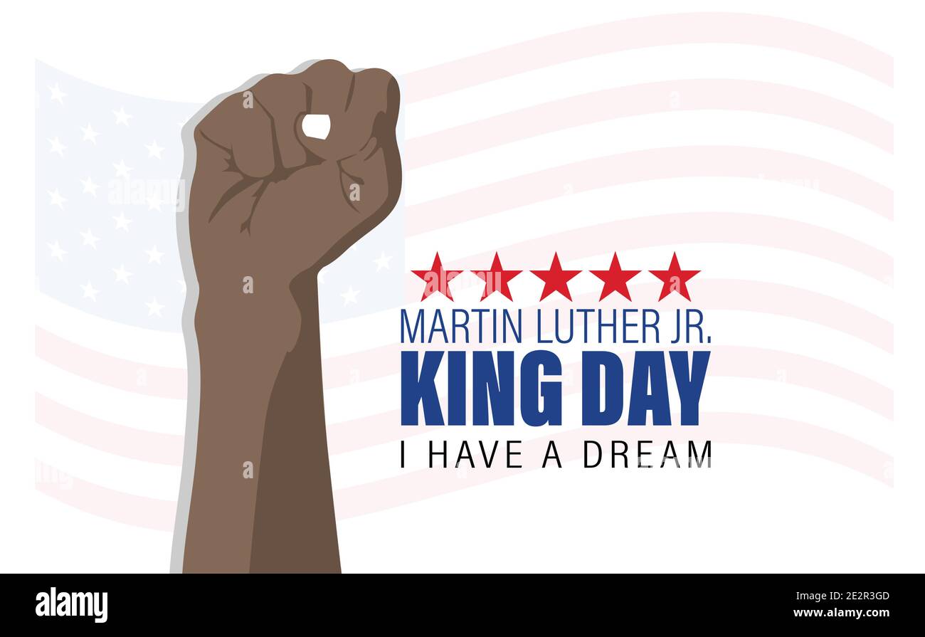 Martin Luther King Jr Day greeting card. I have a dream inspirational ...