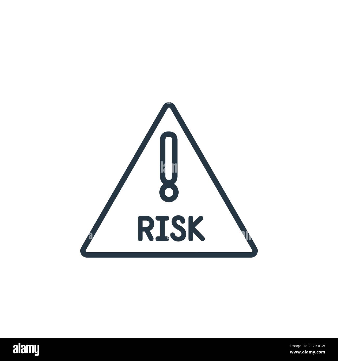 Risk outline vector icon. Thin line black risk icon, flat vector simple ...