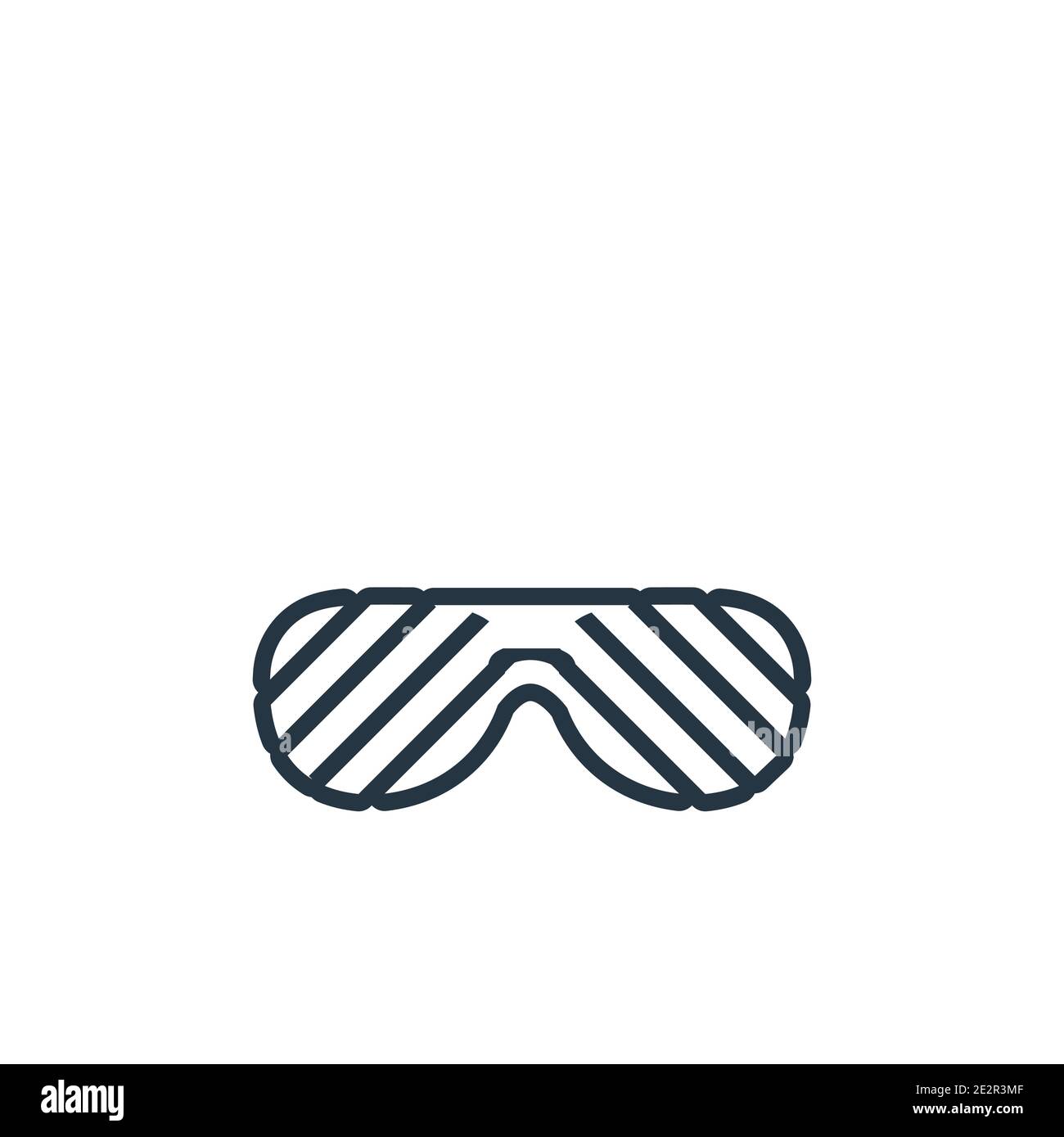 Shutter sunglasses outline vector icon. Thin line black shutter ...